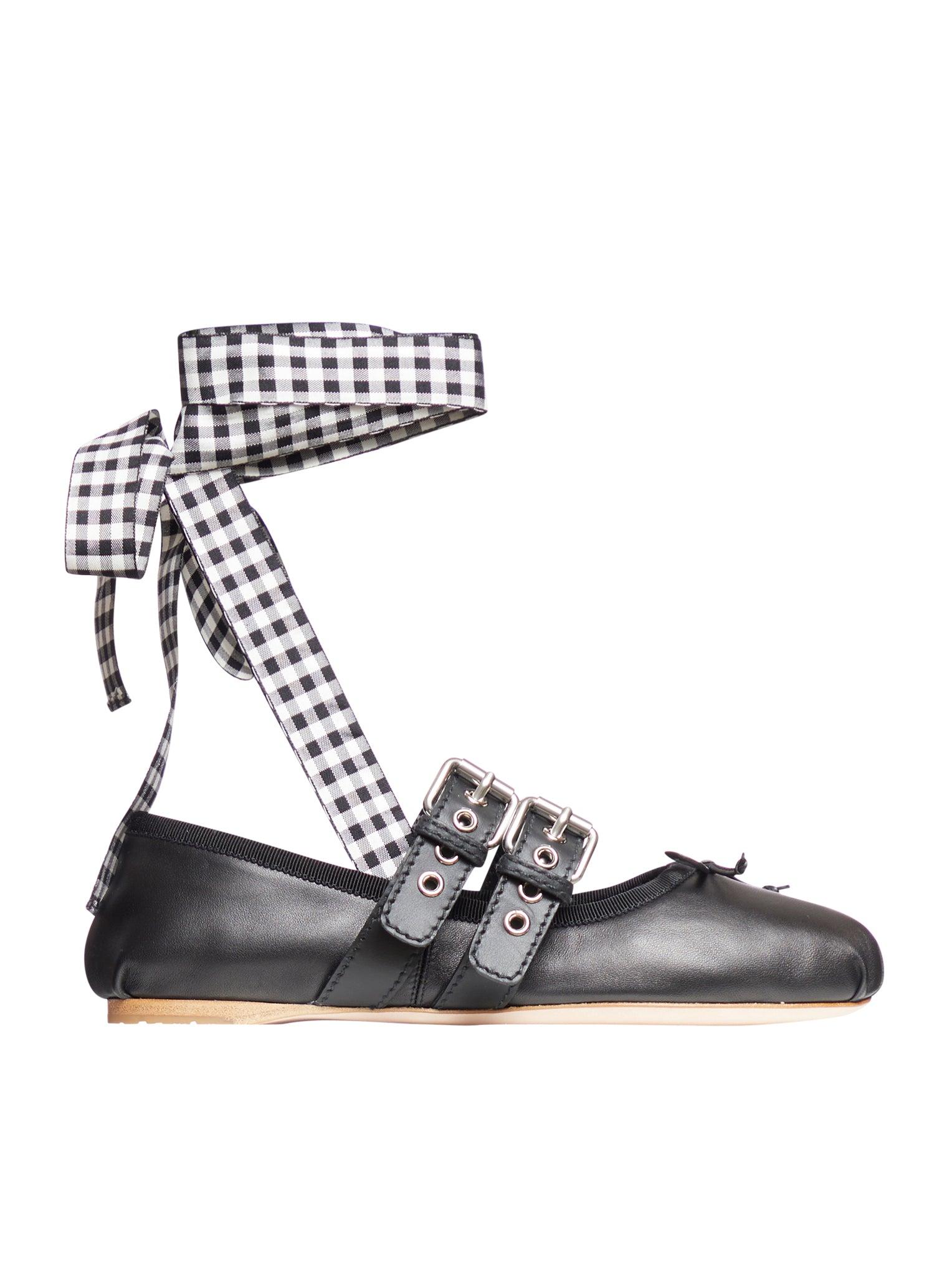 Miu Miu Ballerinas Nappa Calf in White | Lyst