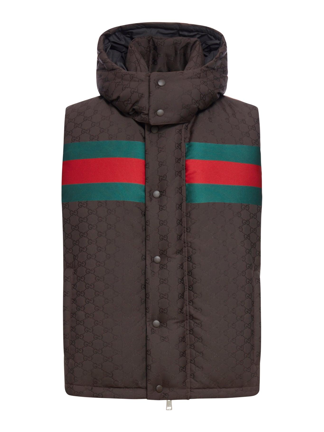 Gucci Vest With Web Band in Gray for Men | Lyst