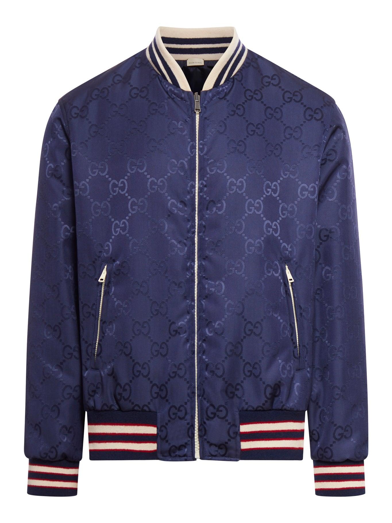 Gucci Reversible Jacket In Nylon Fabric in Blue for Men | Lyst