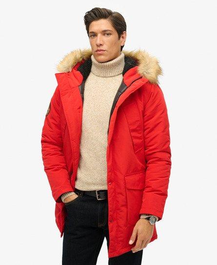 Superdry Everest Parka Coat in Red for Men | Lyst