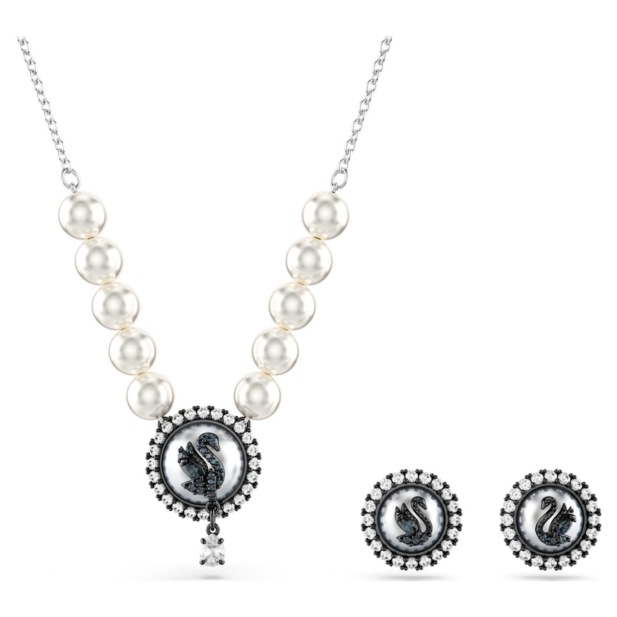 Swarovski Swan Set in Metallic | Lyst