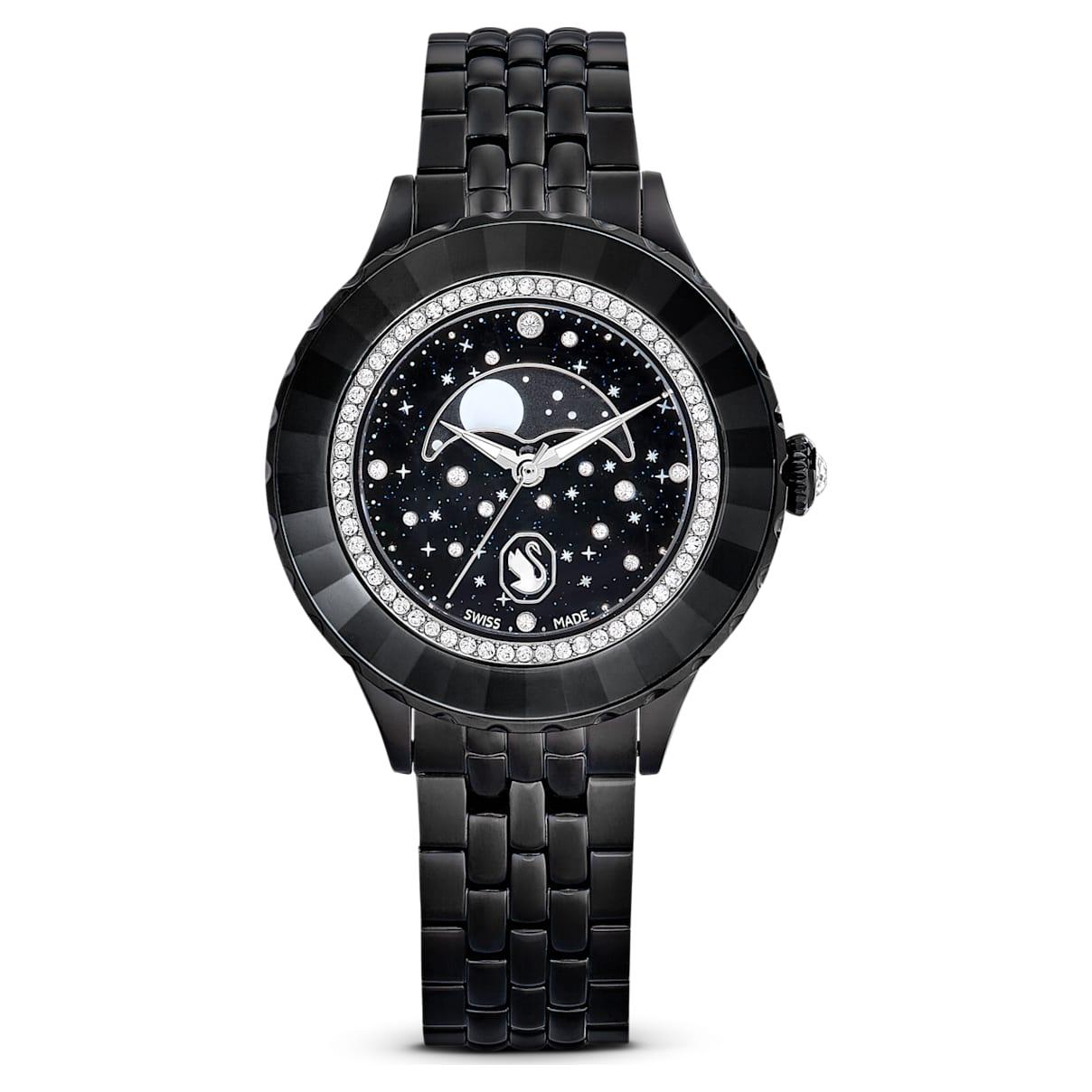 Swarovski Octea Moon Watch in Black | Lyst UK