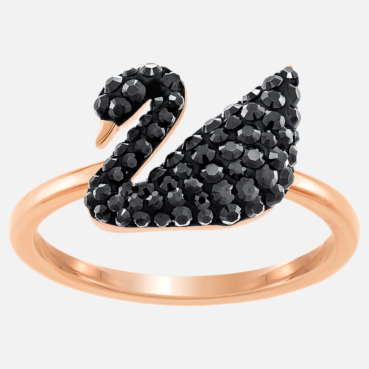 Swarovski Iconic Swan Ring in Black - Lyst
