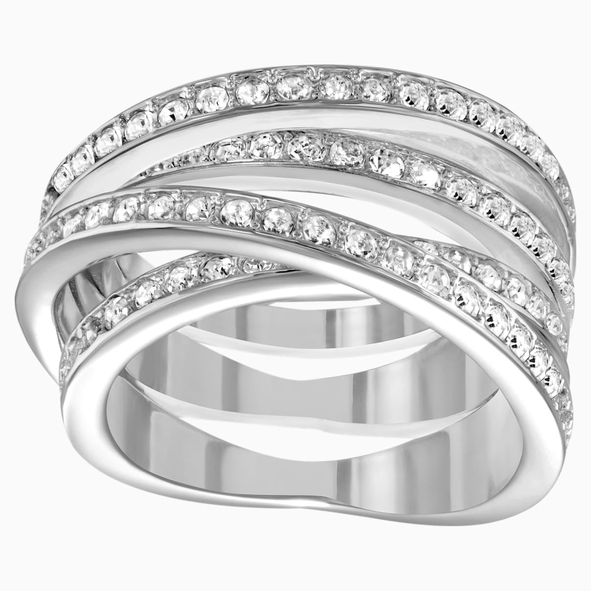Swarovski Spiral Ring in White - Lyst
