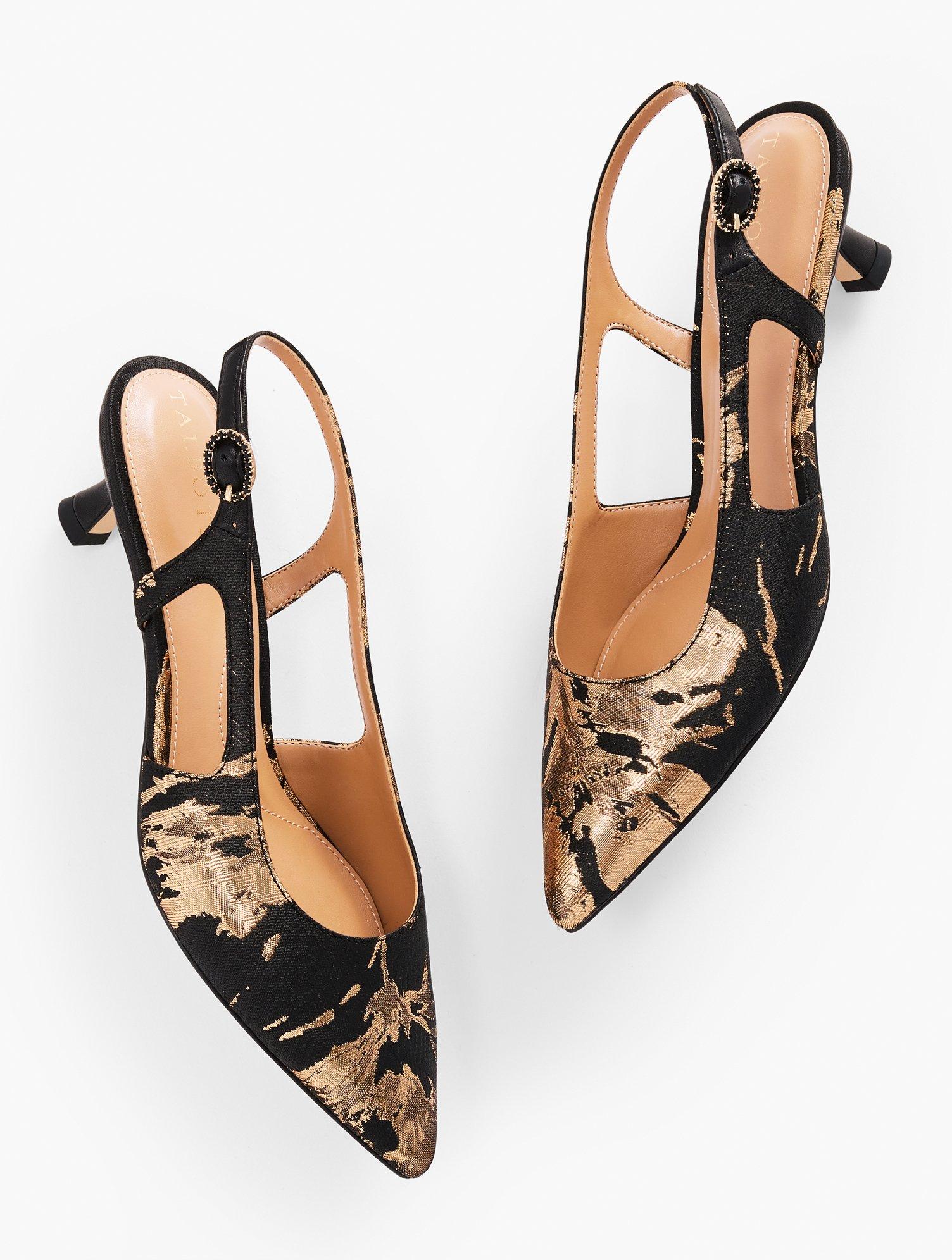 Talbots Sylvie Slingback Flare Heels | Lyst
