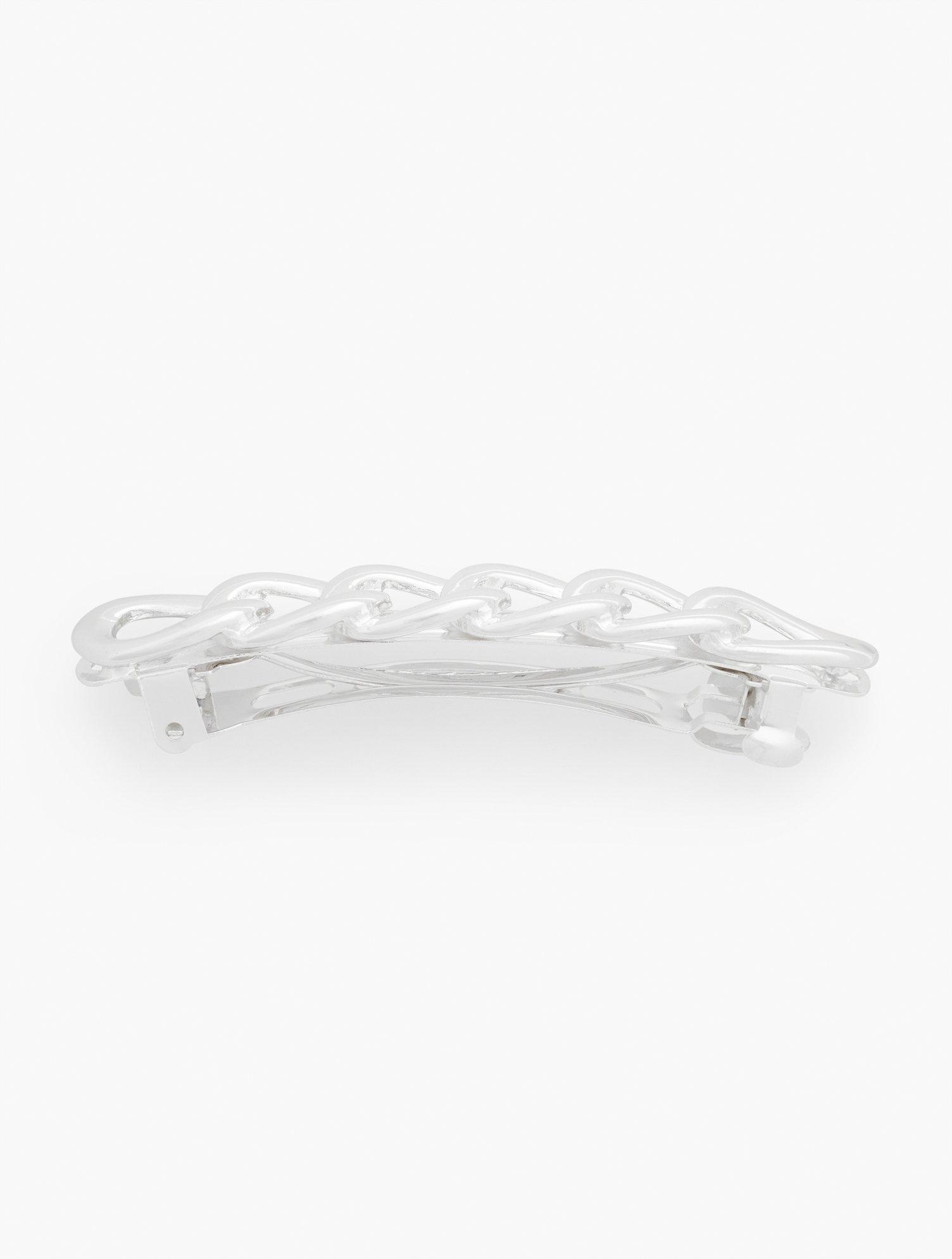 Talbots Chain Link Barrette in White | Lyst UK