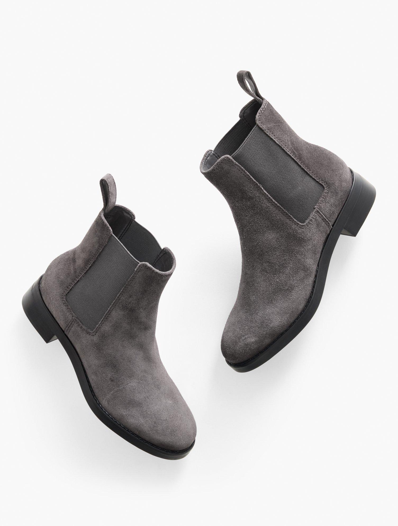 Talbots Tish Suede Chelsea Boots in Gray | Lyst