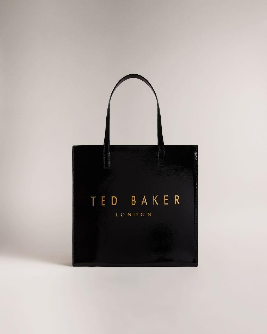 Ted Baker Large Crinkle Texture Icon Bag in Black | Lyst