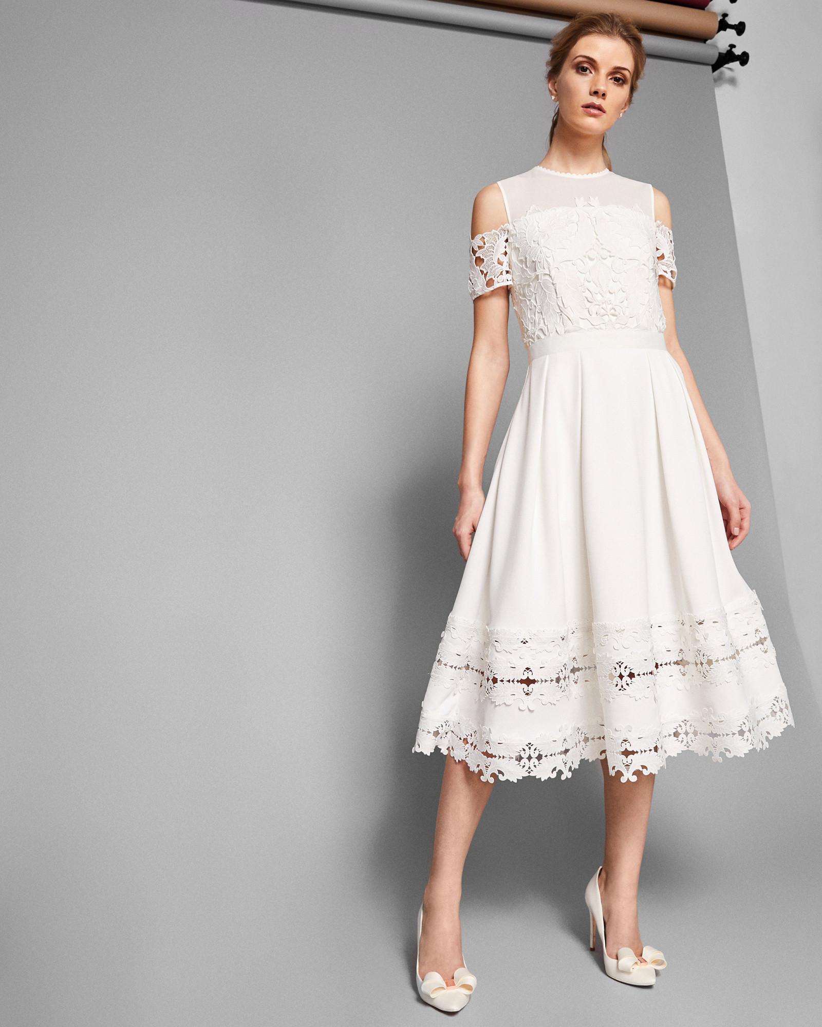 Buy tabii lace floral midi dress cheap online