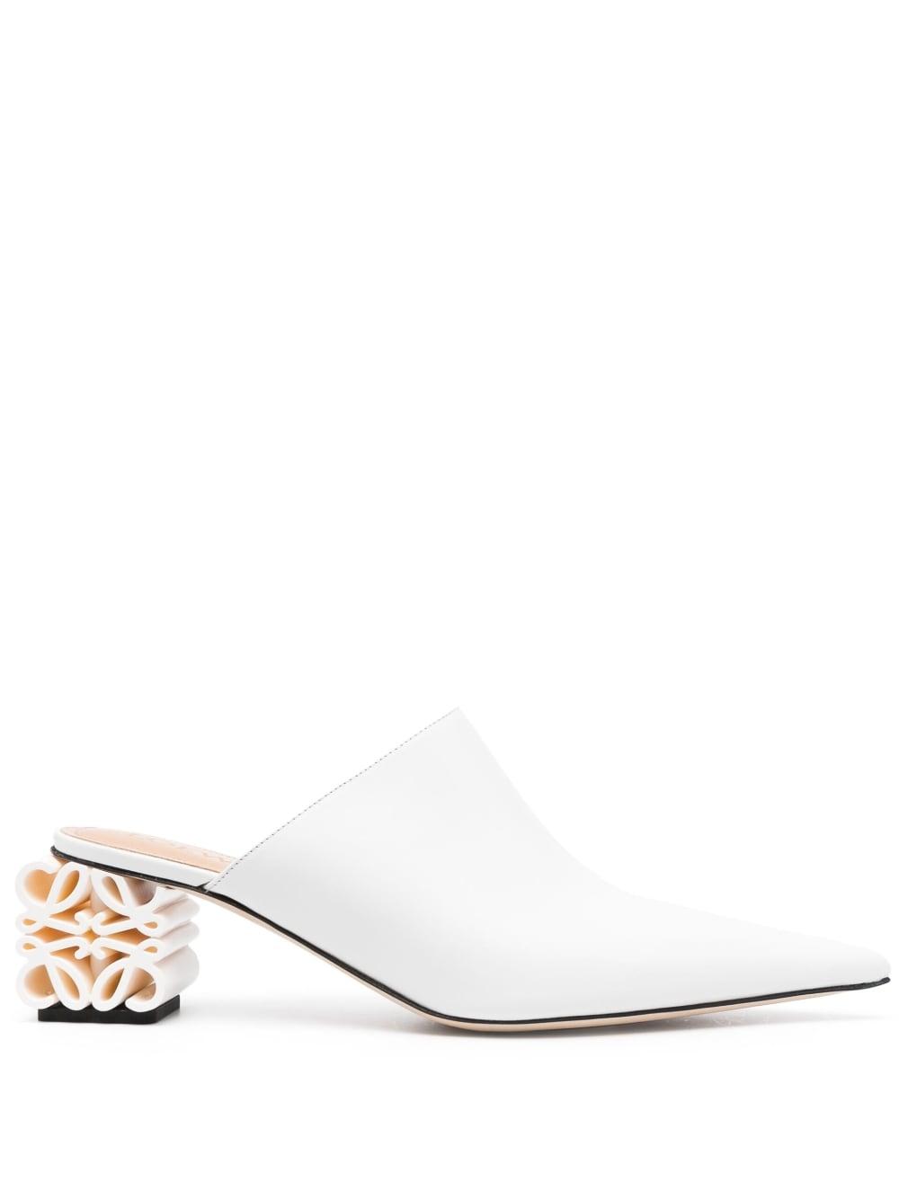 Loewe Anagram Heel Mule in White | Lyst