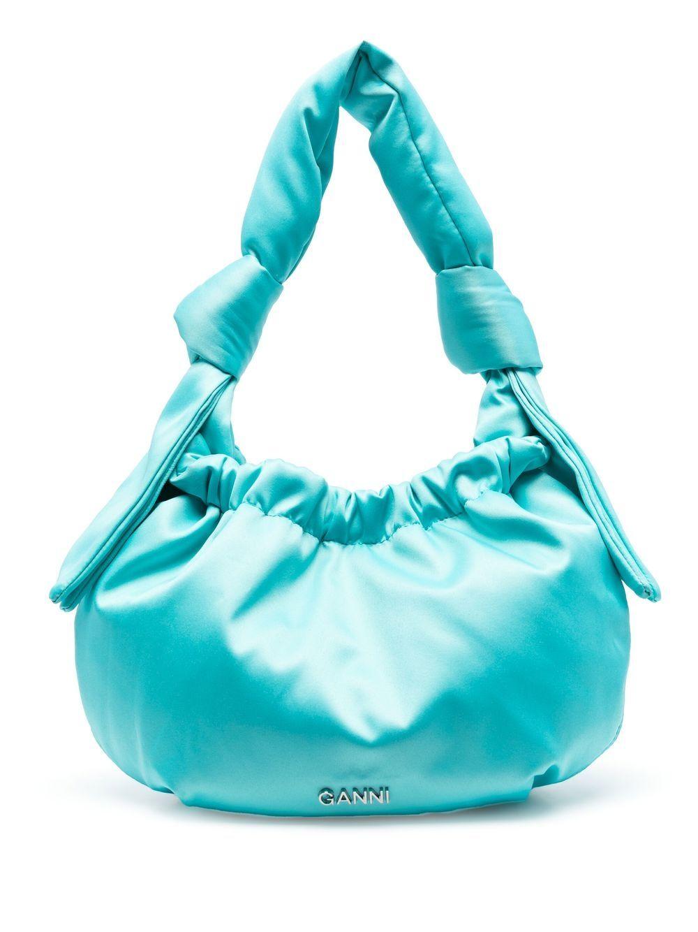 Ganni Occasion Hobo Bag In Blue Lyst