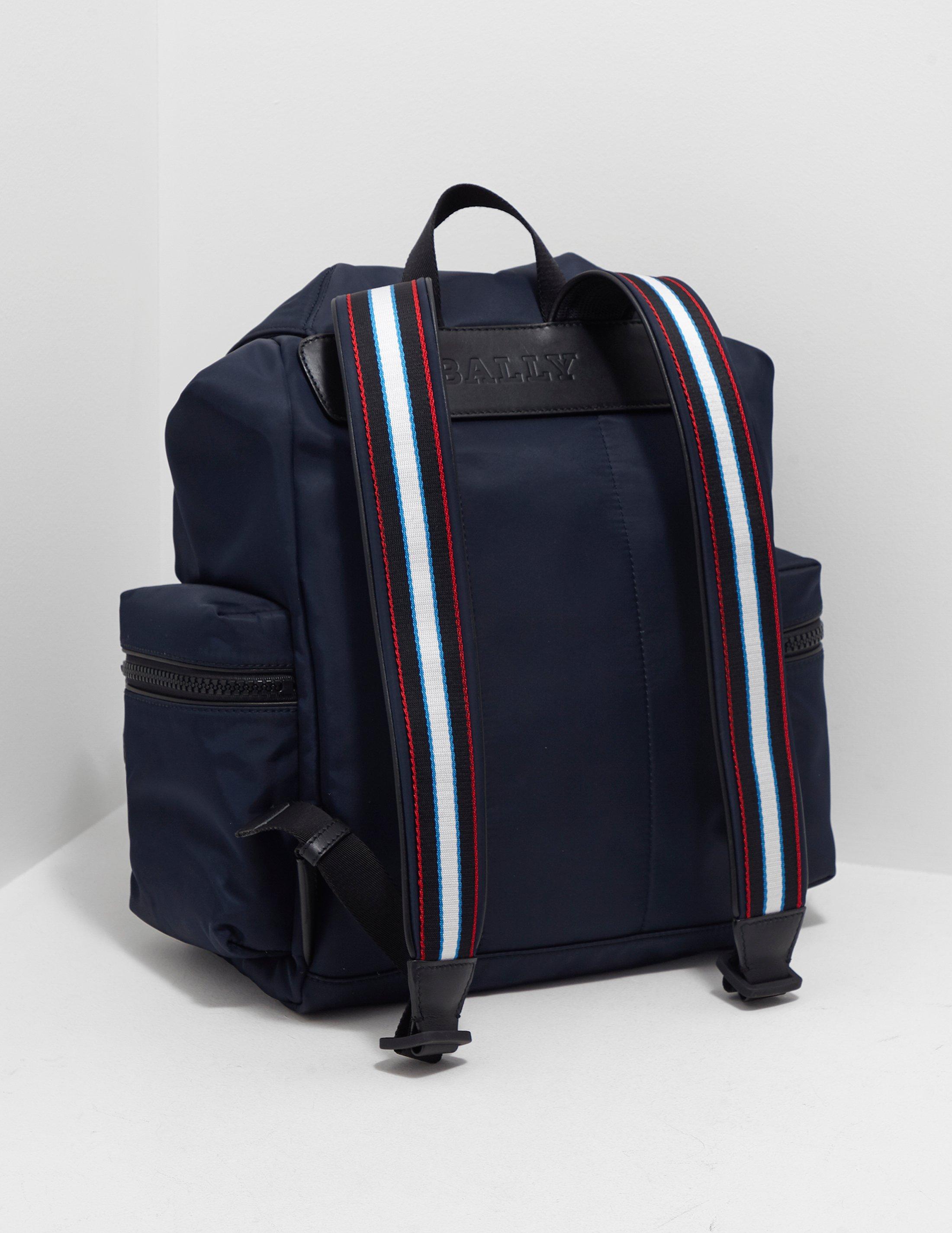 Bally Synthetic Crew Backpack Navy Blue for Men - Lyst