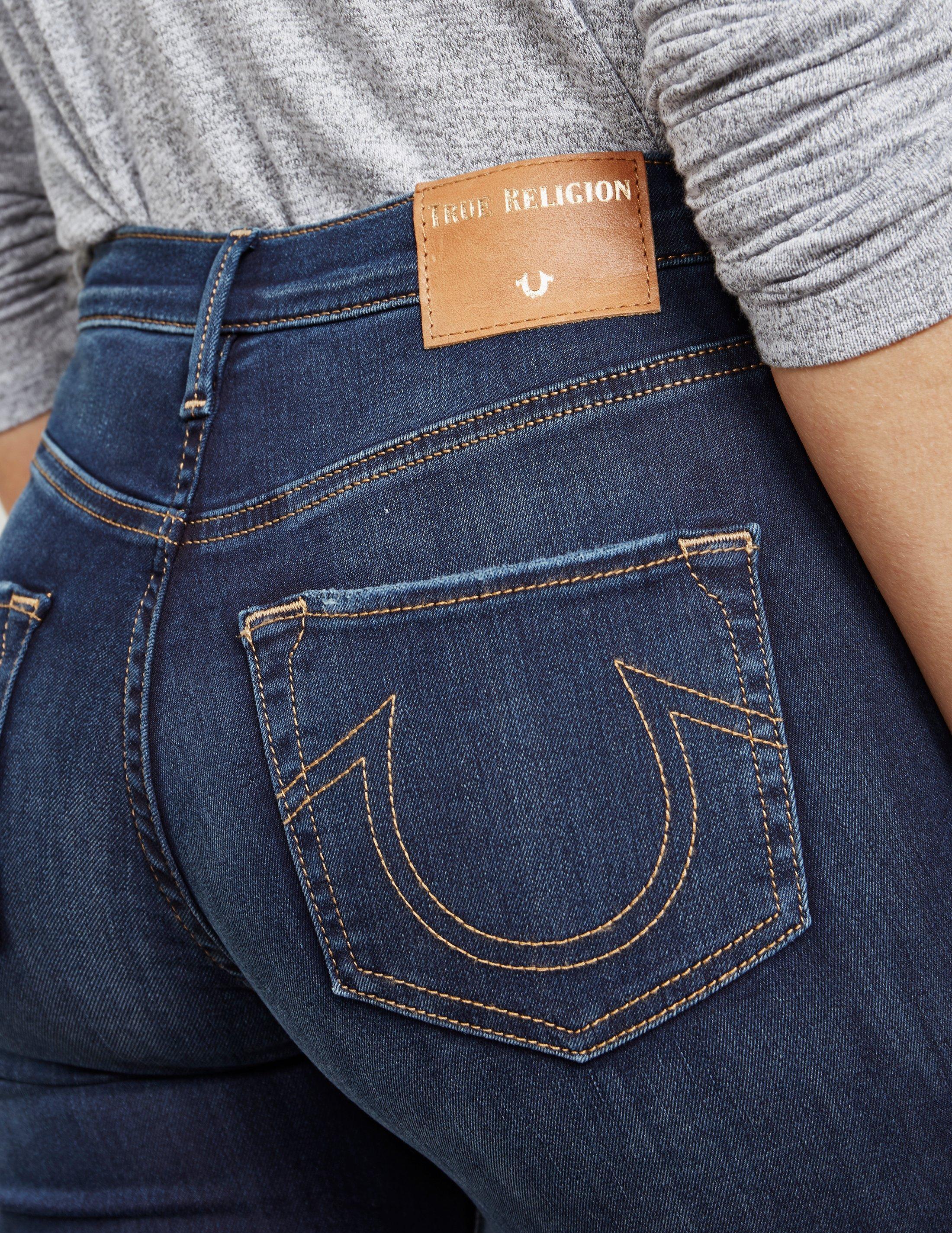 True Religion Denim Womens High Rise Super Skinny Jeans Blue Lyst