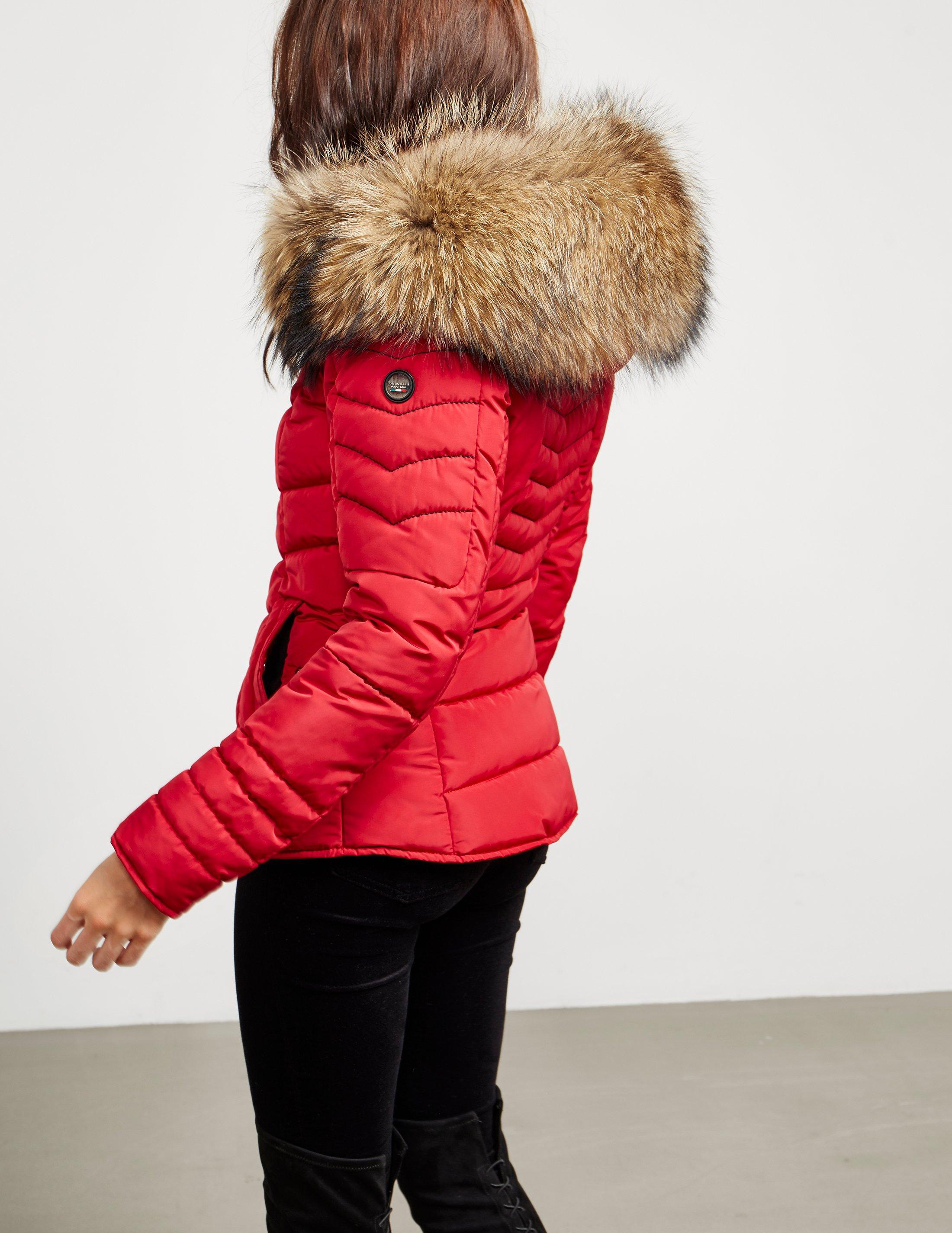 FROCCELLA Womens Chevron Padded Jacket Red - Lyst