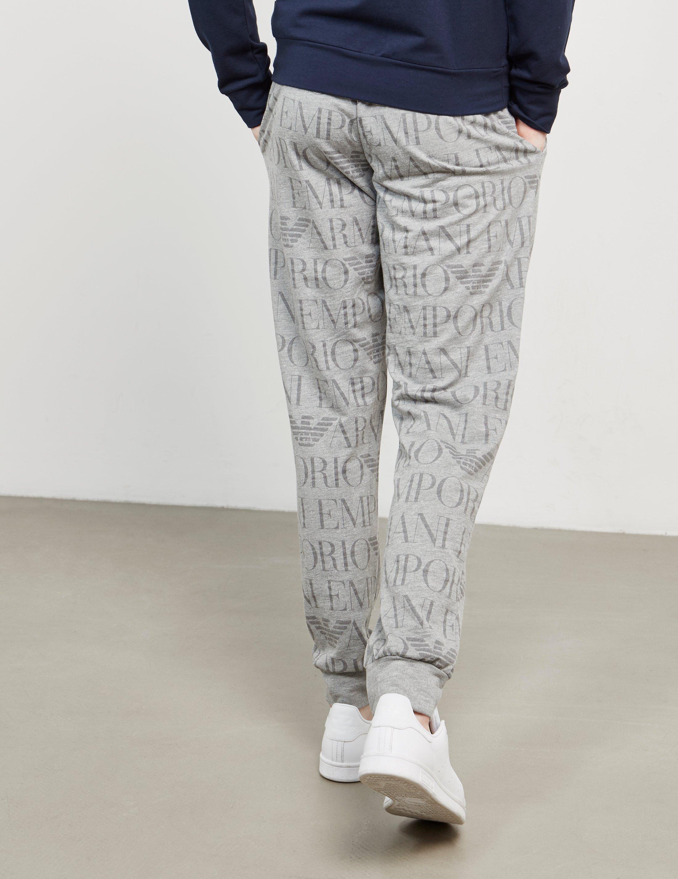 Emporio armani all over print track pants store