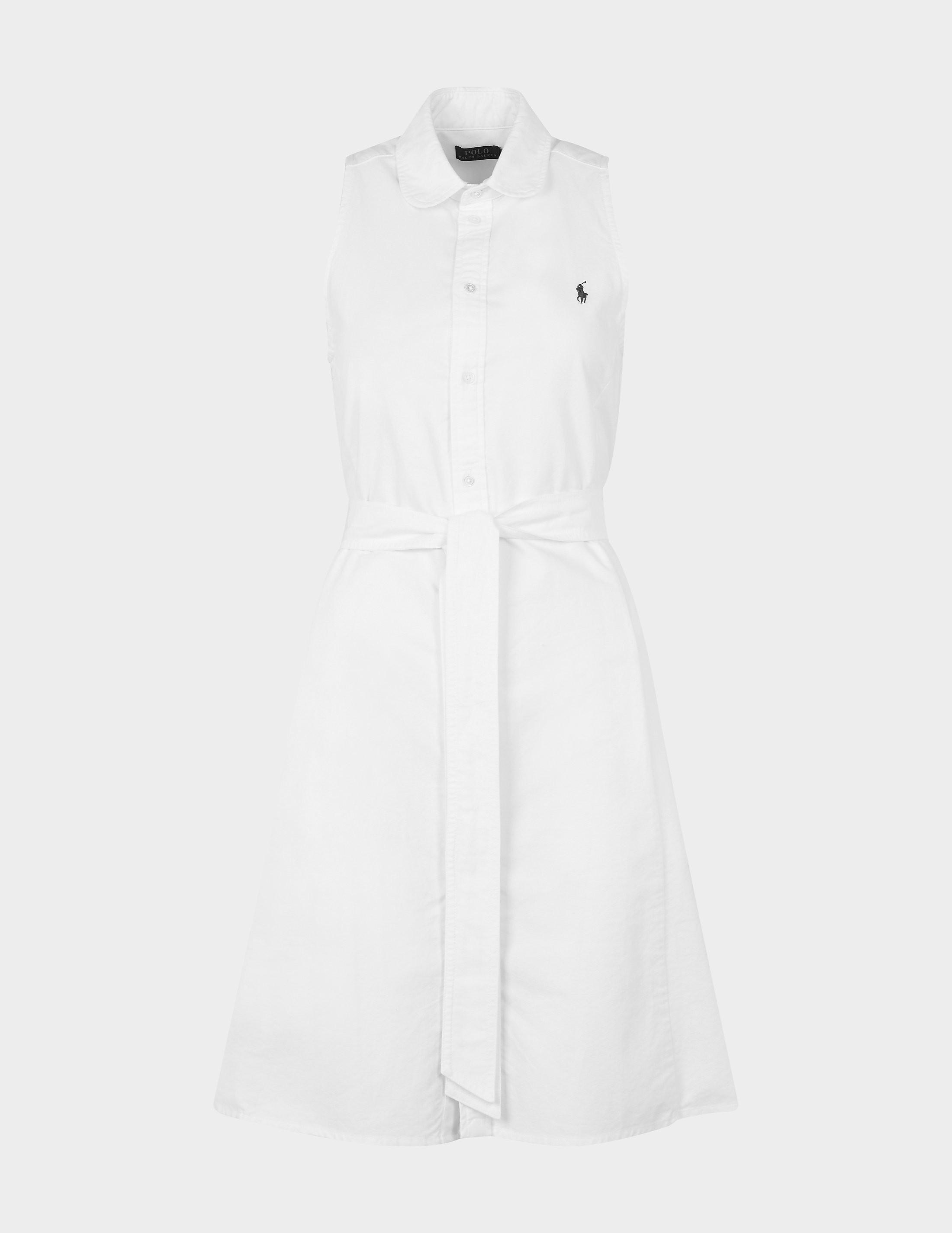 Polo Ralph Lauren Cotton Blar Sleeveless Dress in White | Lyst UK