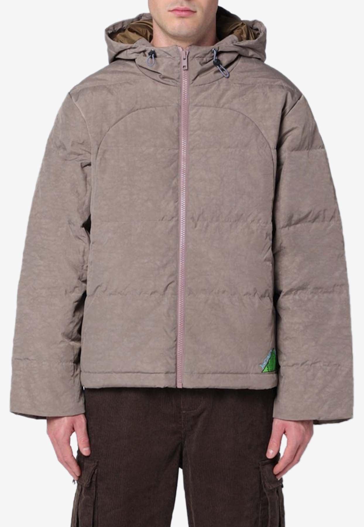 Brain Dead Dimension Down Jacket in Brown for Men | Lyst