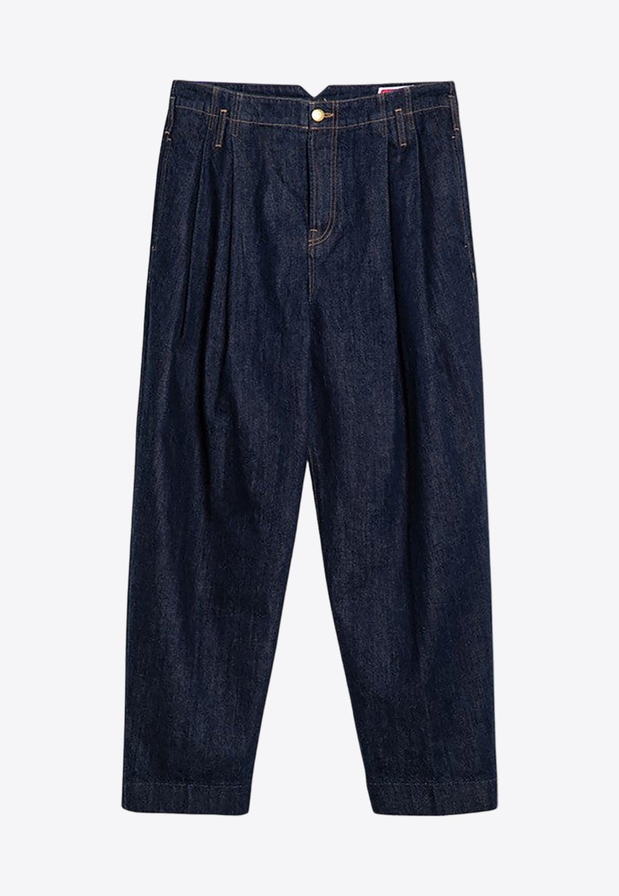 KENZO School Boy Wide-Leg Jeans in Blue for Men | Lyst