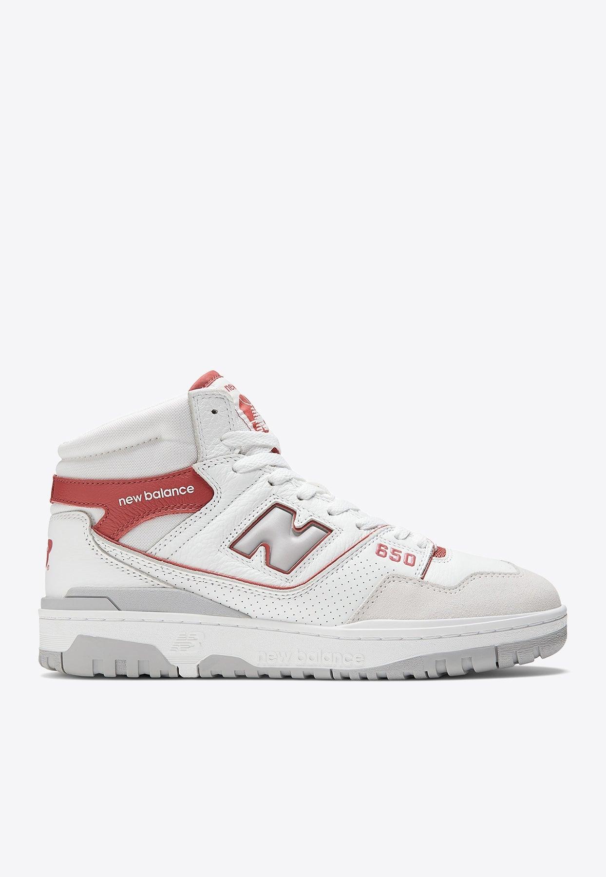 New Balance 650 High-top Sneakers In White With Astro Dust And Angora ...