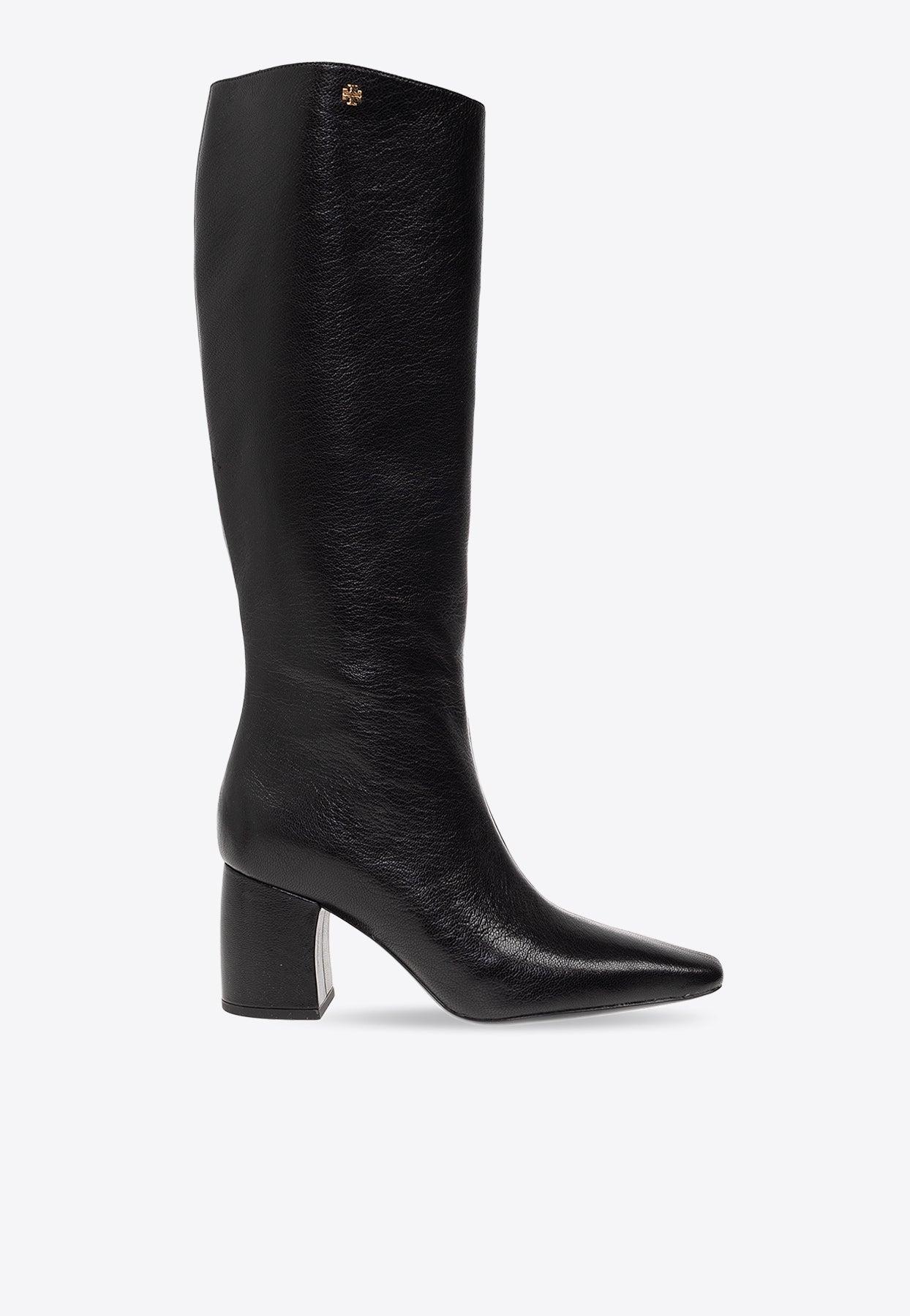 Tory Burch 70 Tall Banana Leather Knee-High Boots in Black | Lyst