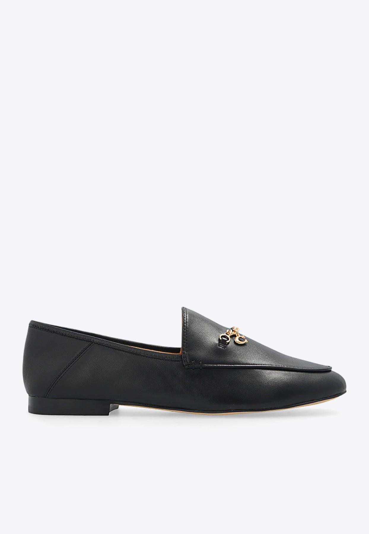 COACH Hanna Leather Chain Loafers in White | Lyst