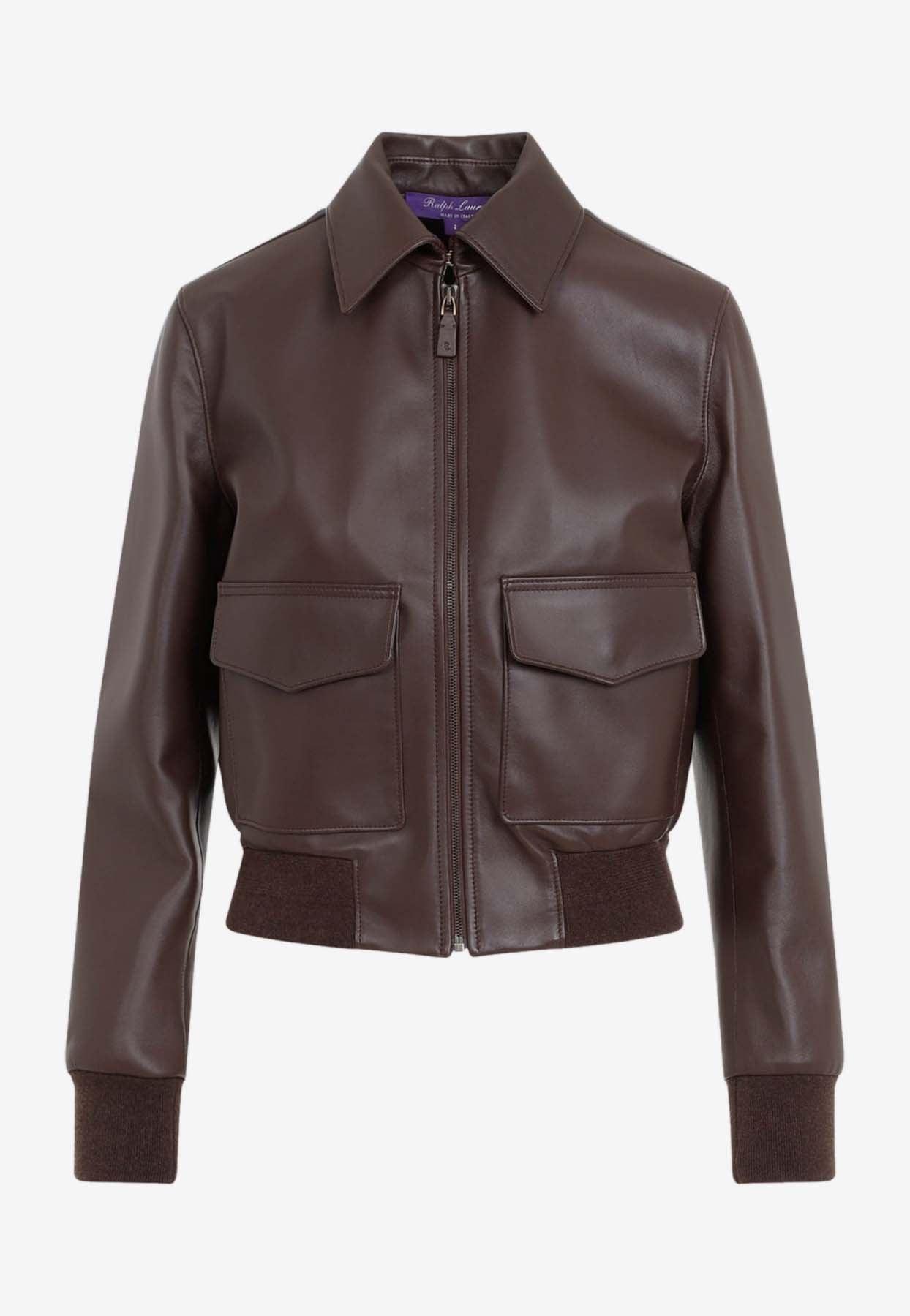 Ralph Lauren Sullivan Leather Jacket in Brown | Lyst