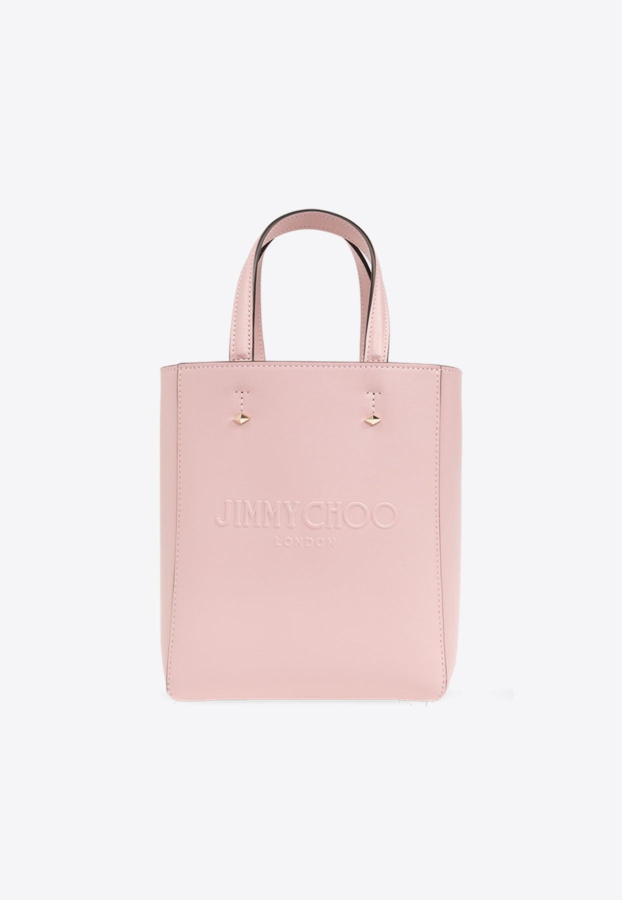Jimmy Choo Small Lenny North-South Leather Tote Bag in Pink | Lyst