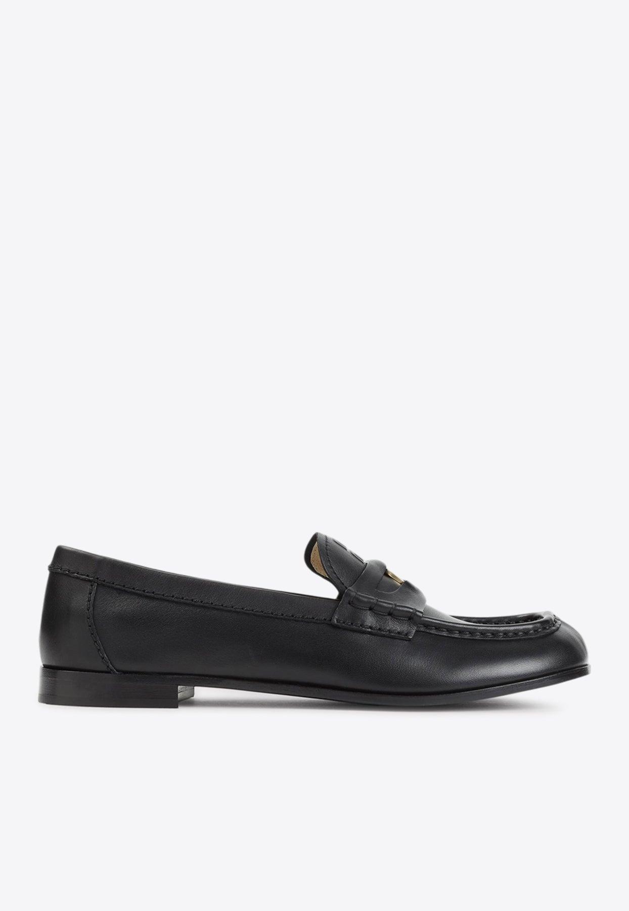Designer Miu Miu Leather Penny Loafers for Women - Up to 37 Designer Miu Miu Leather Penny Loafers for Women - Up to 37