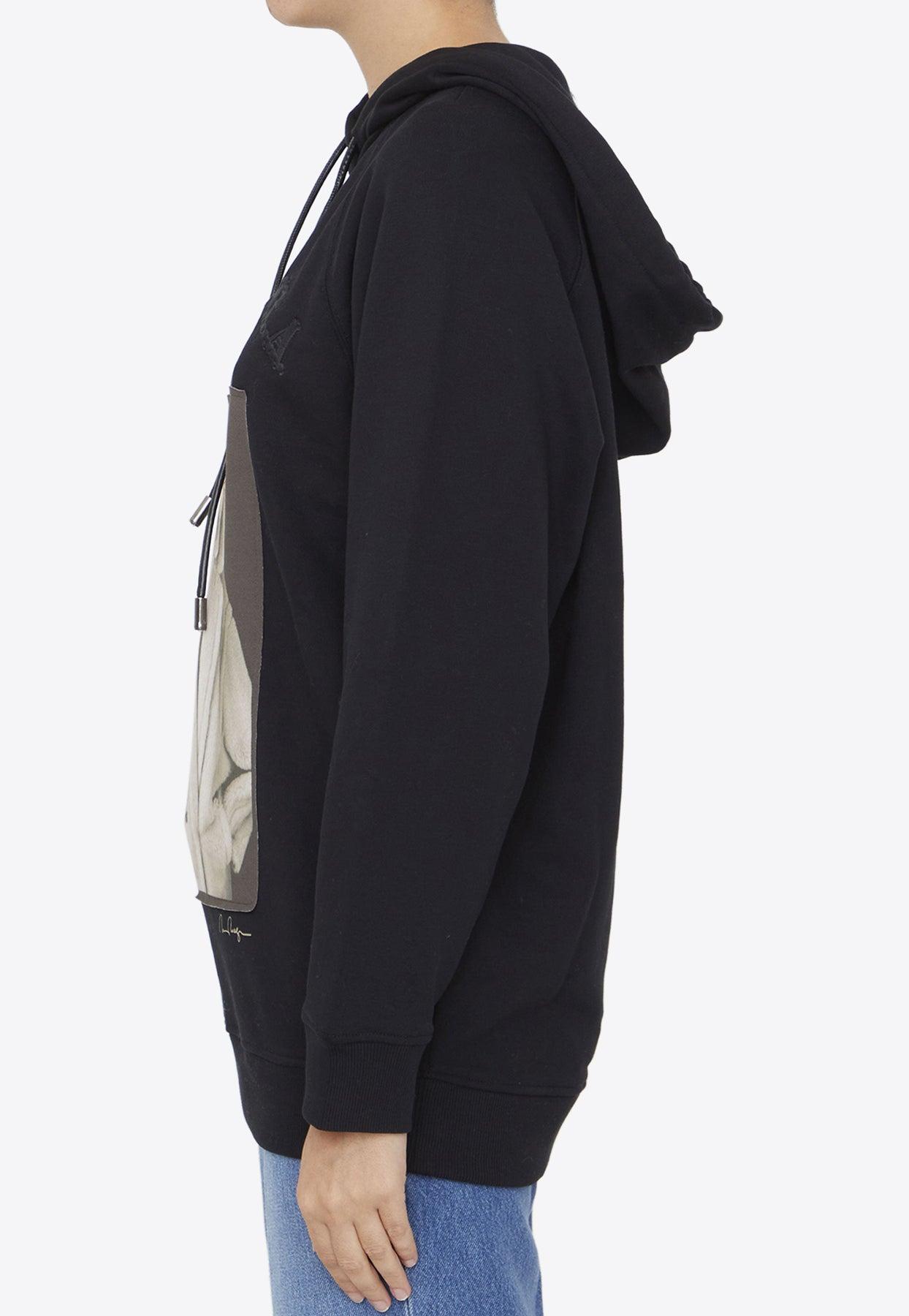 Max Mara Lillo Dog Print Hoodie in Black | Lyst Max Mara Lillo Dog Print Hoodie in Black | Lyst