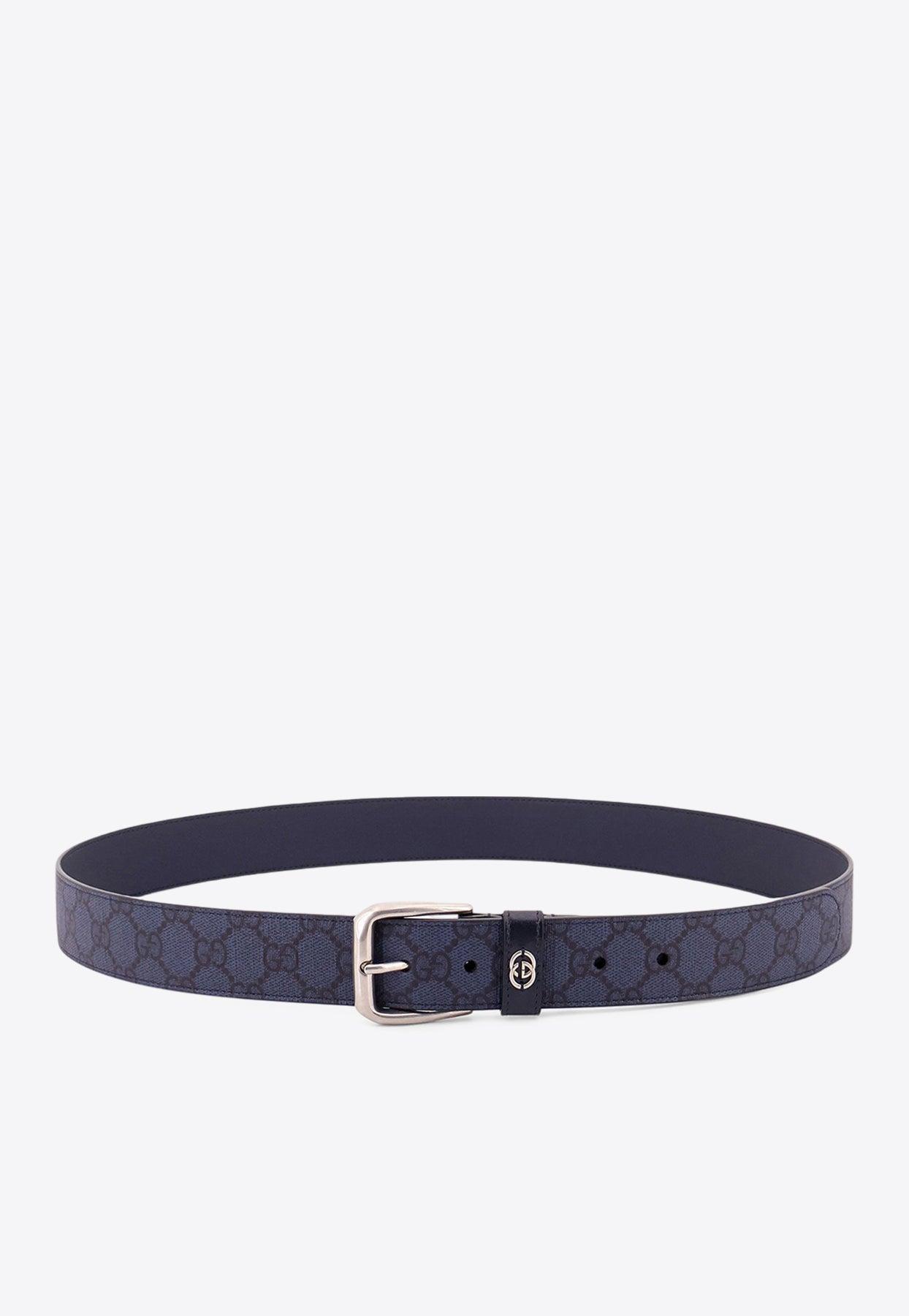 Gucci Leather Monogram Belt in White for Men | Lyst