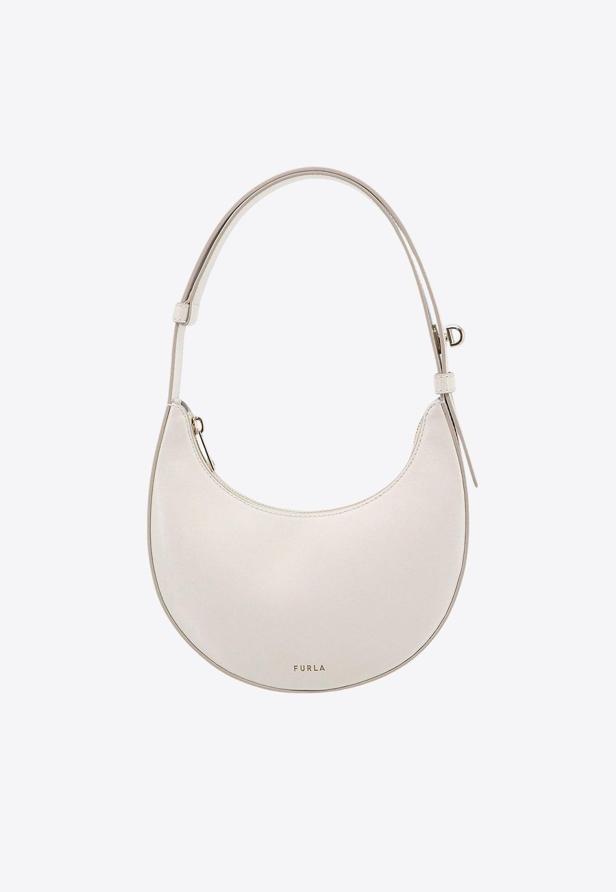 Furla Mini Delizia Leather Shoulder Bag in White | Lyst
