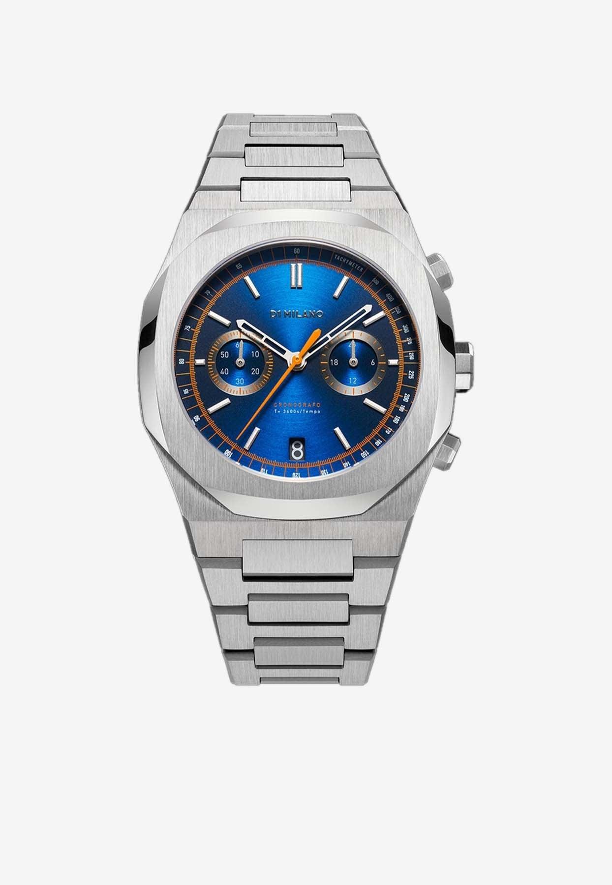 D1 Milano Chronograph Stainless Steel 41.5 Mm Watch in Blue for Men | Lyst