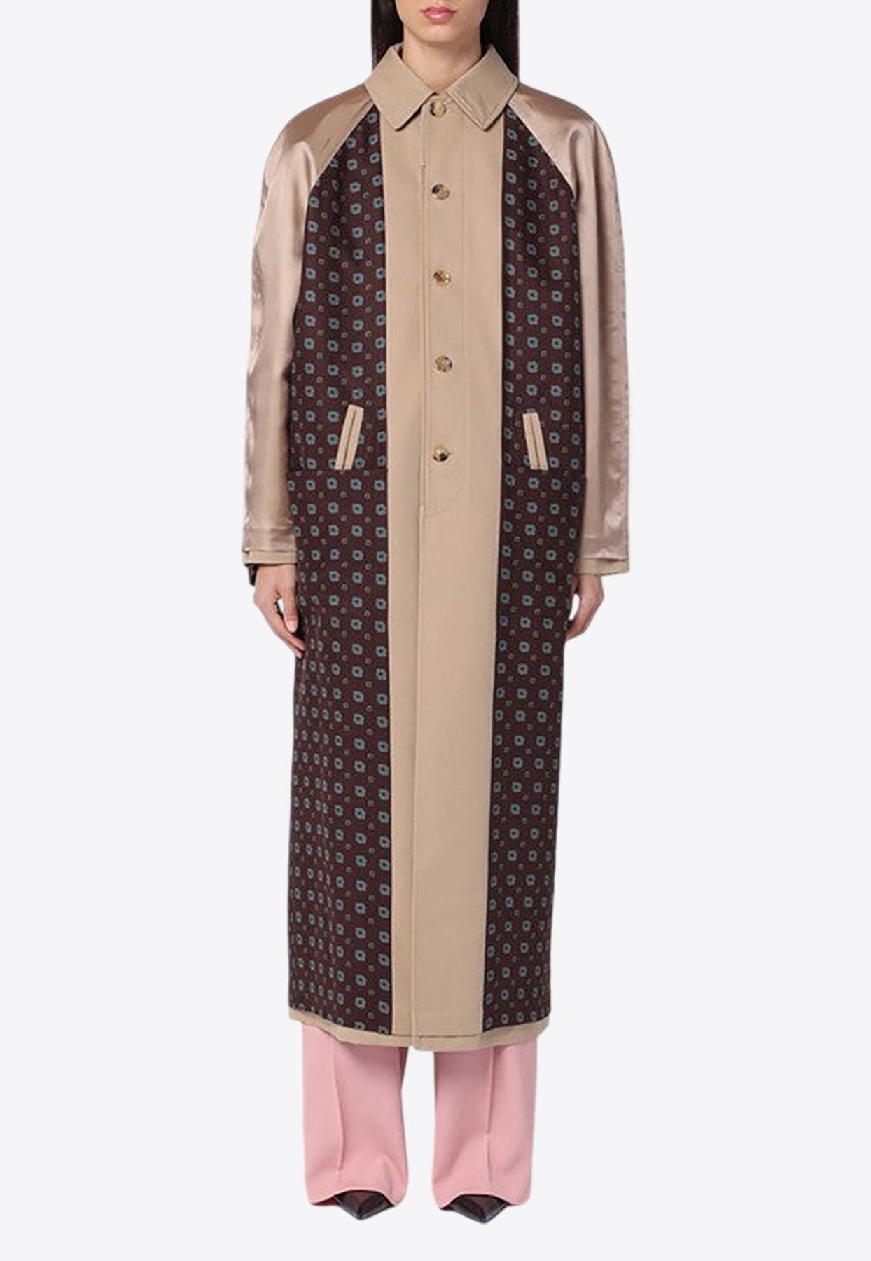 Moschino Reversible Gabardine And Satin Trench Coat in Natural | Lyst