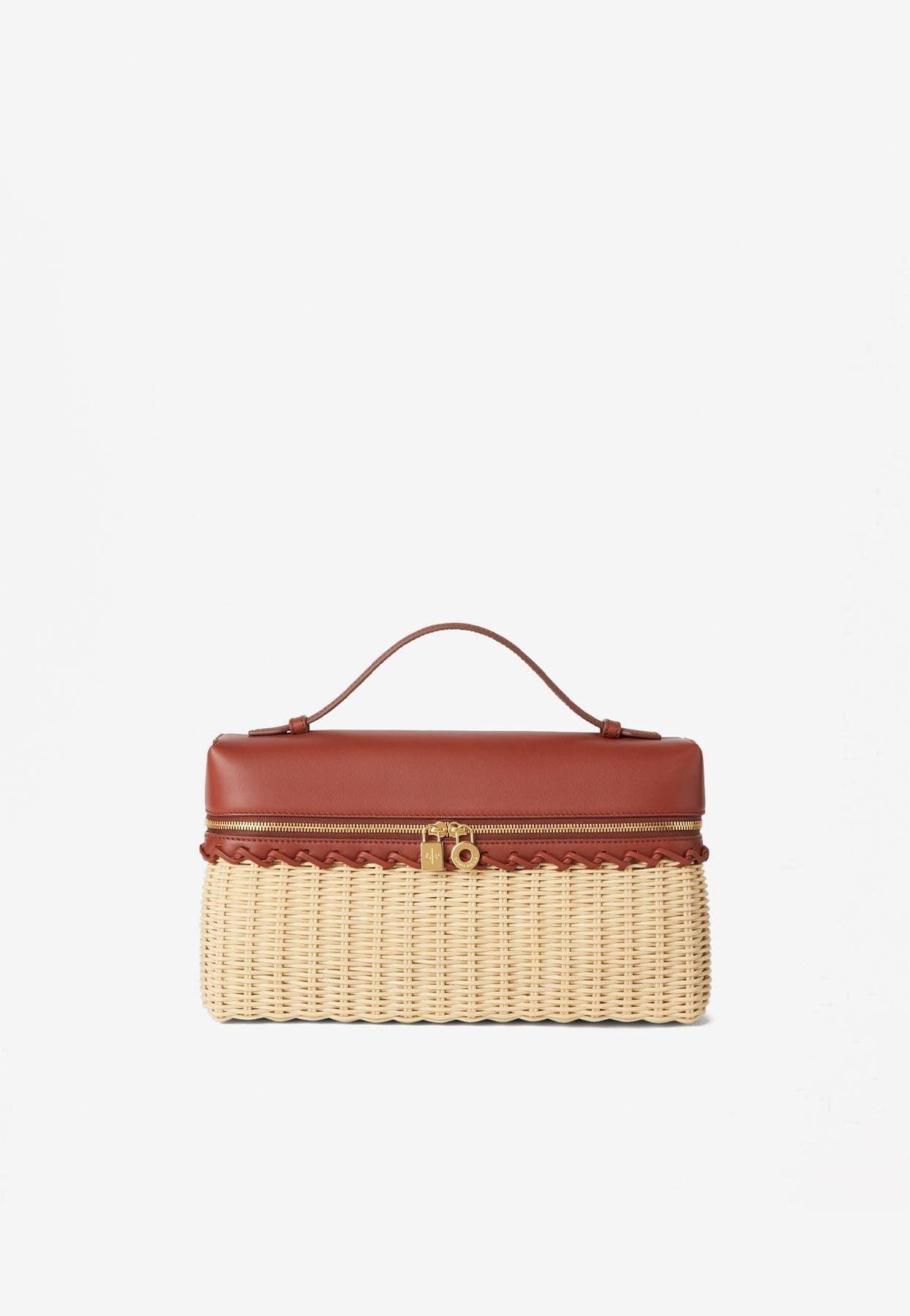 Loro Piana Extra Pocket L27 Wicker Pouch in Natural | Lyst