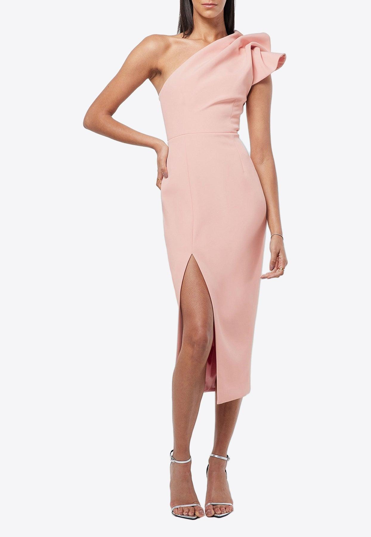 Mossman Expectation Midi Dress in Orange | Lyst