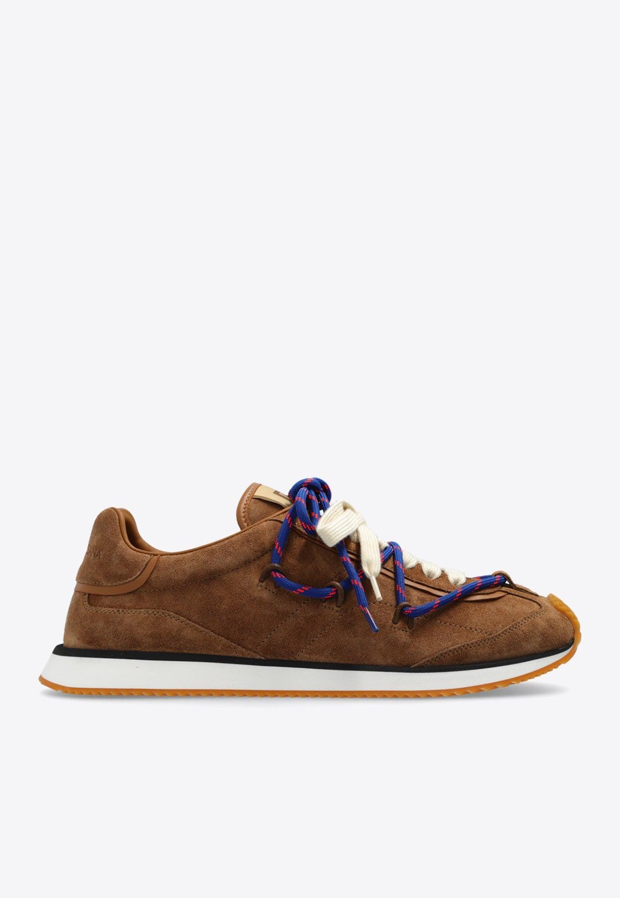 Dolce & Gabbana Dg Runner Suede Low-Top Sneakers in Brown for Men | Lyst