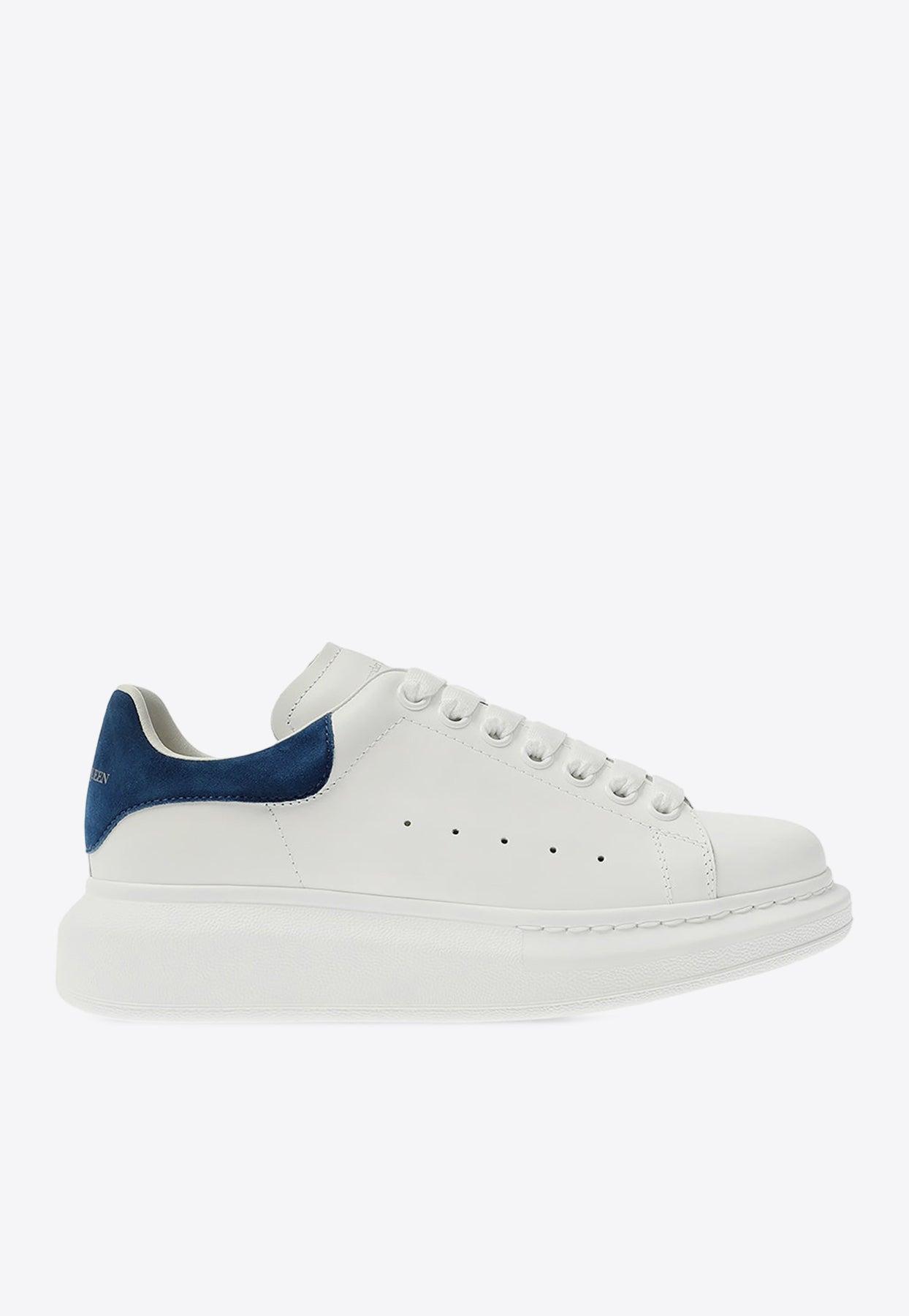 Alexander McQueen Signature Oversized Leather Sneakers in White | Lyst