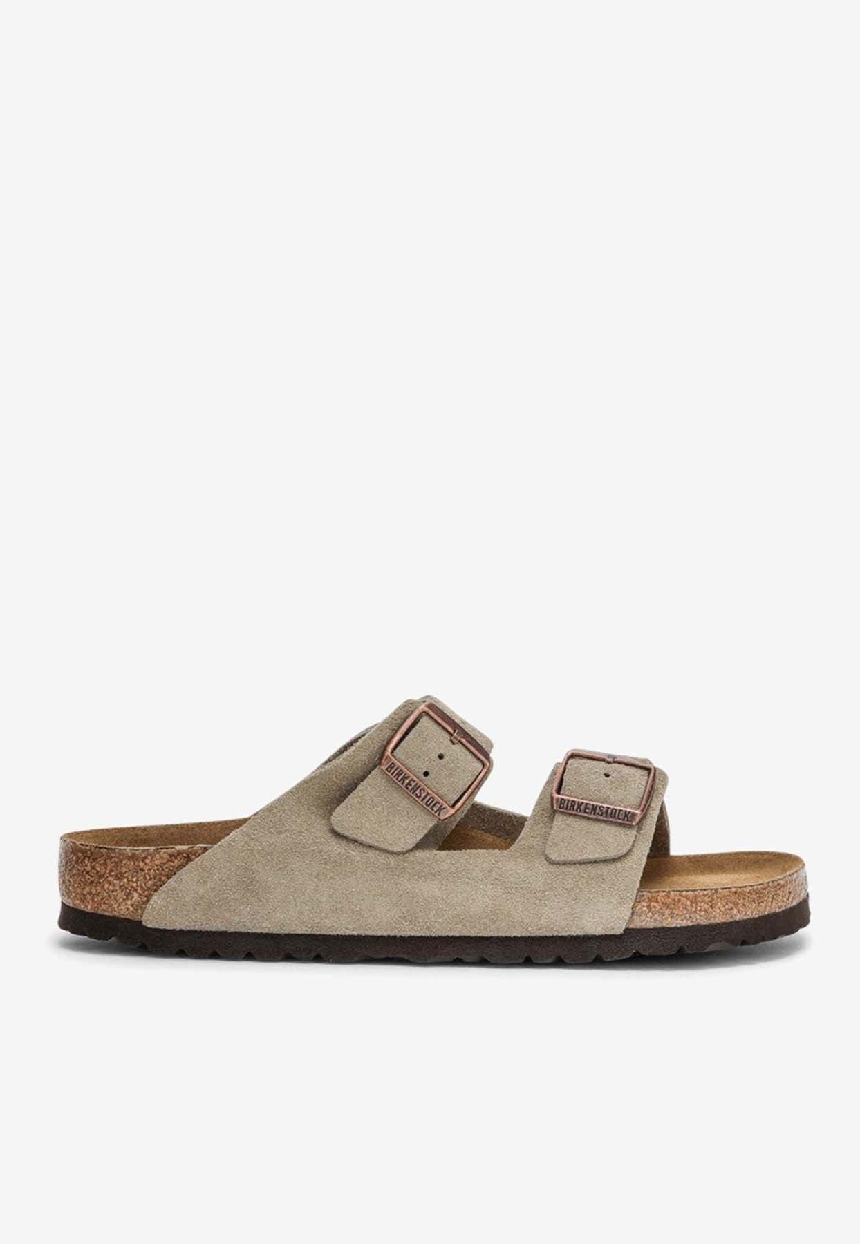 Birkenstock Arizona Double-Buckle Leather Slides in White for Men | Lyst