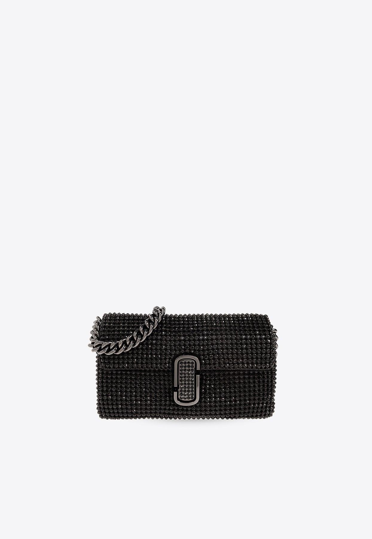 Marc Jacobs The Mini J Marc Jeweled Crossbody Bag in White | Lyst