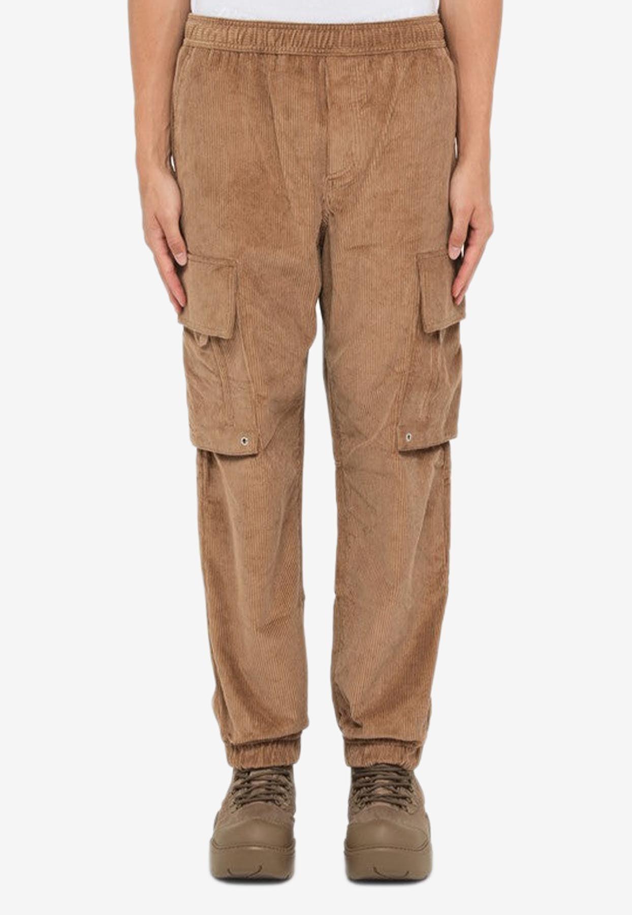 Burberry Corduroy Cargo Pants In Natural For Men Lyst