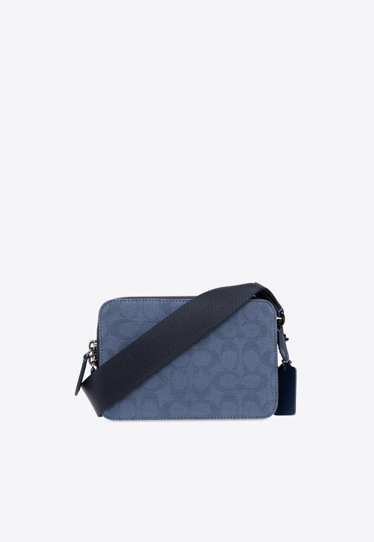 COACH Charter 19 Signature Jacquard Messenger Bag in Blue for Men | Lyst
