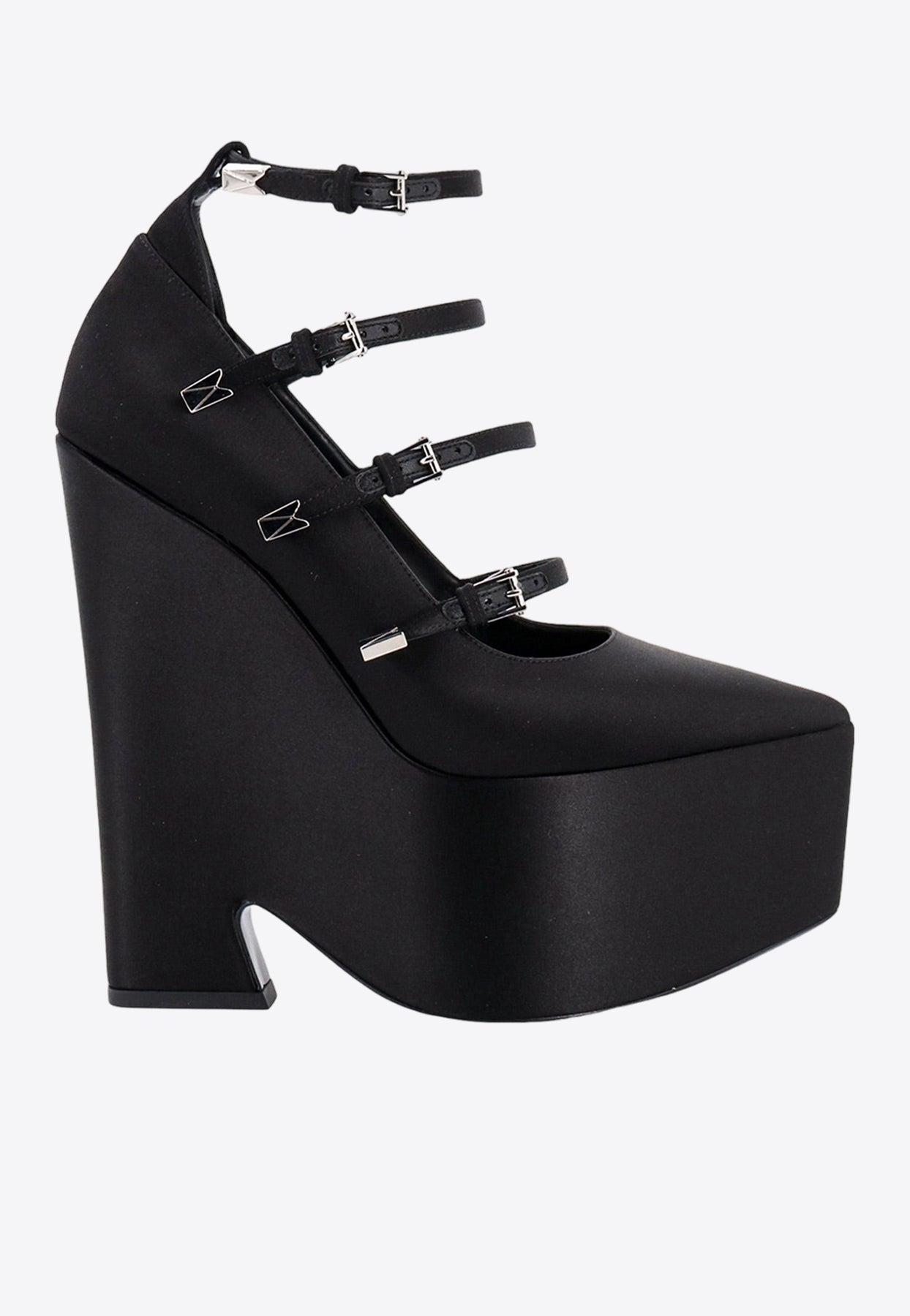 Versace Tempest 170 Platform Pumps in Black | Lyst