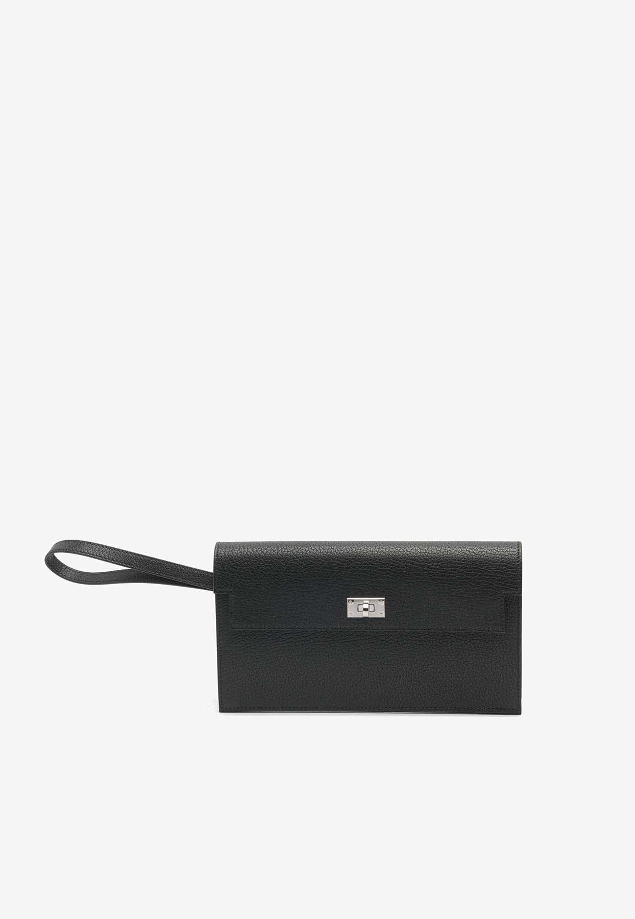 Hermès Kelly Pocket Long Wallet in Black | Lyst
