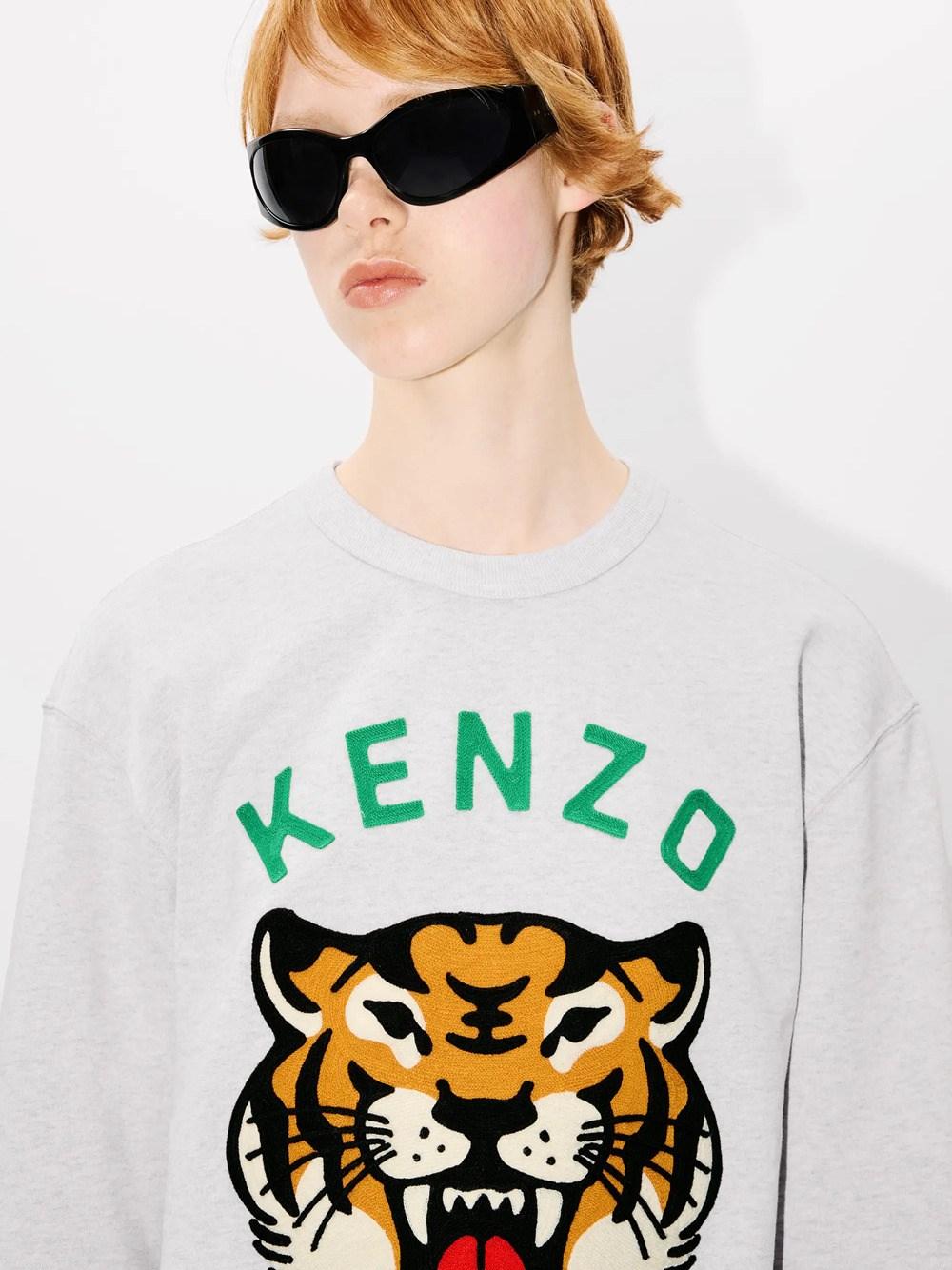 Kenzo Lucky Tiger Hoodie Grey sale Due