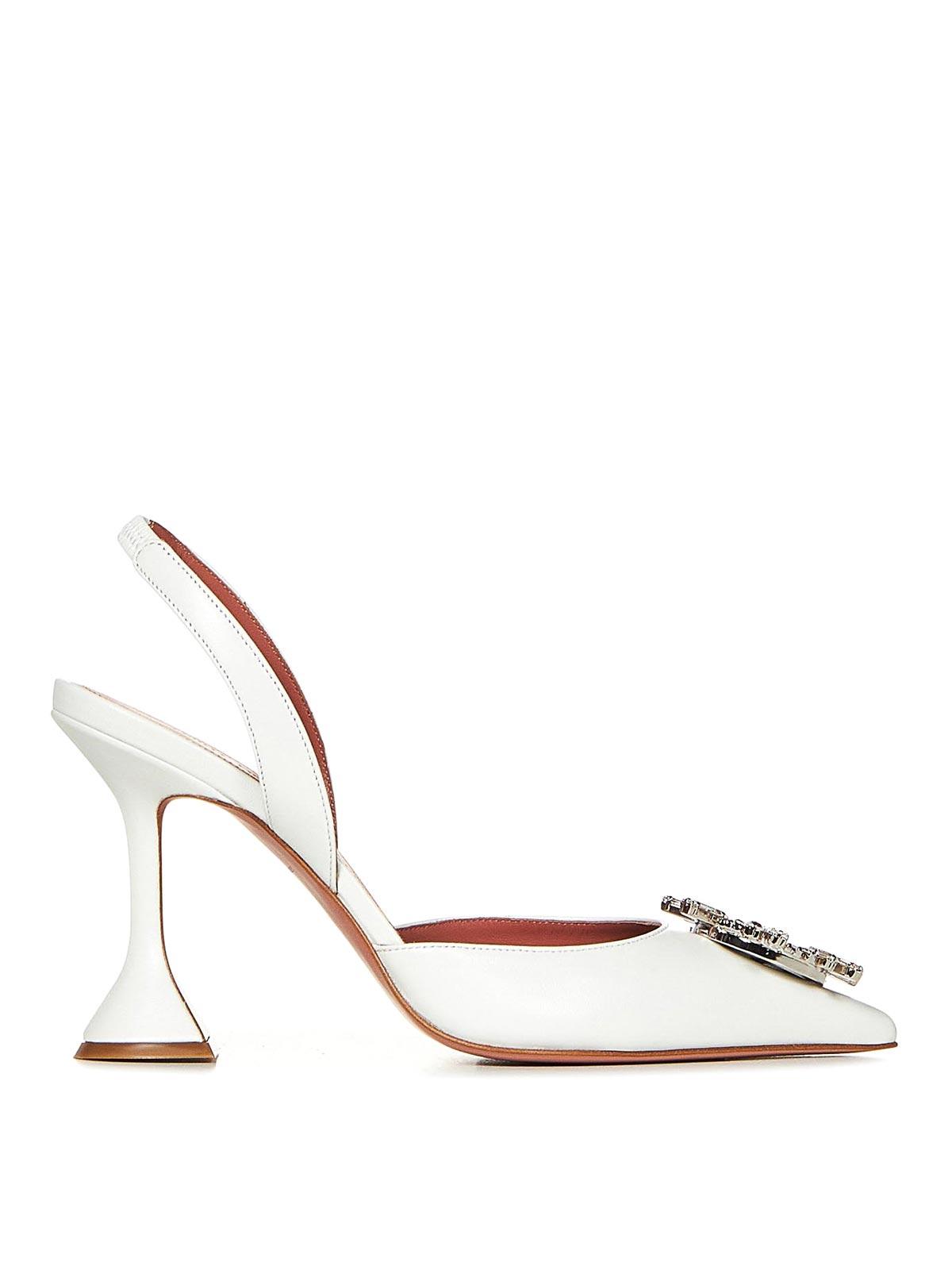 AMINA MUADDI Begum Sling Nappa Slingback in White | Lyst