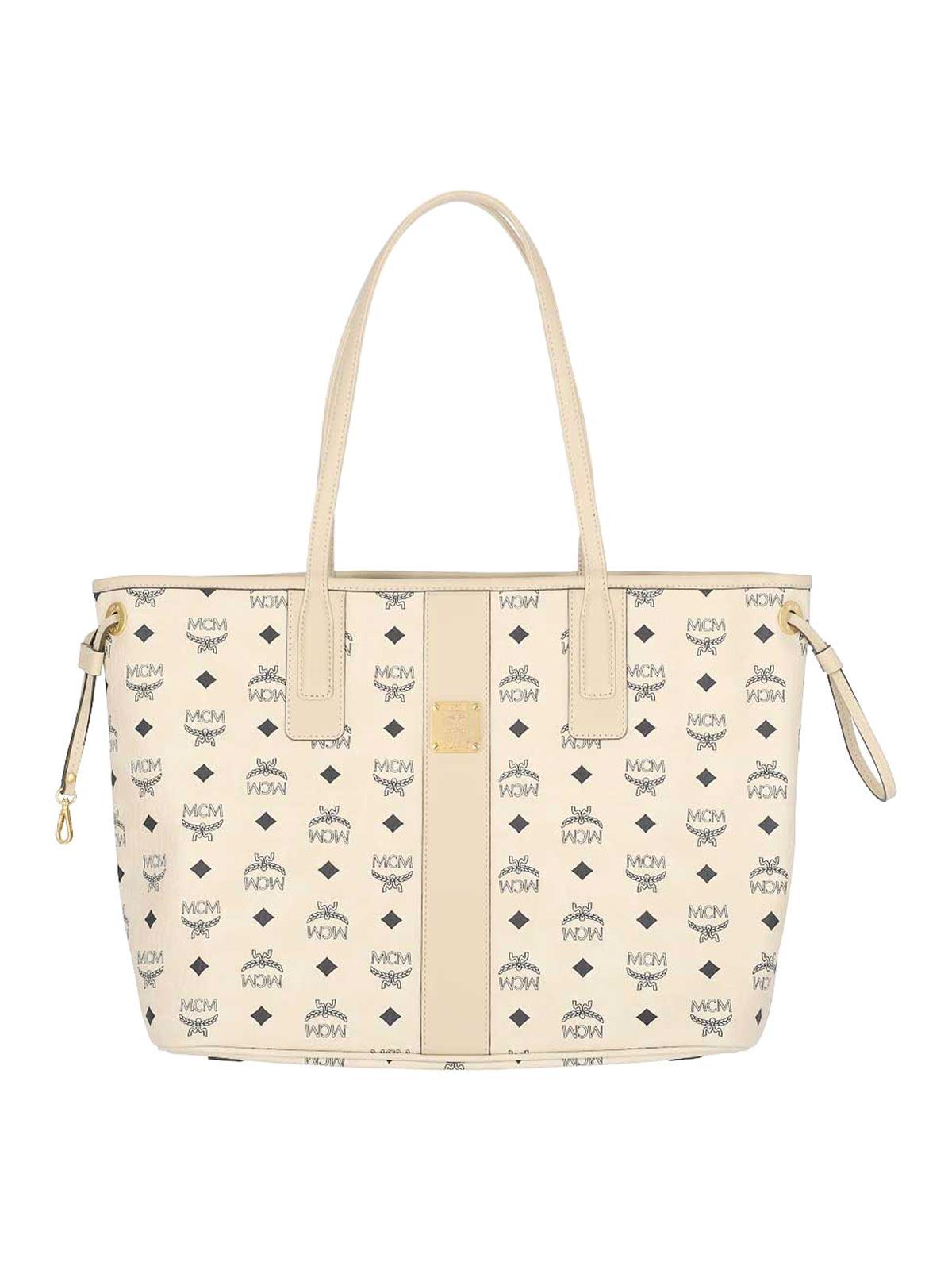 MCM Liz Reversible Tote in Natural | Lyst