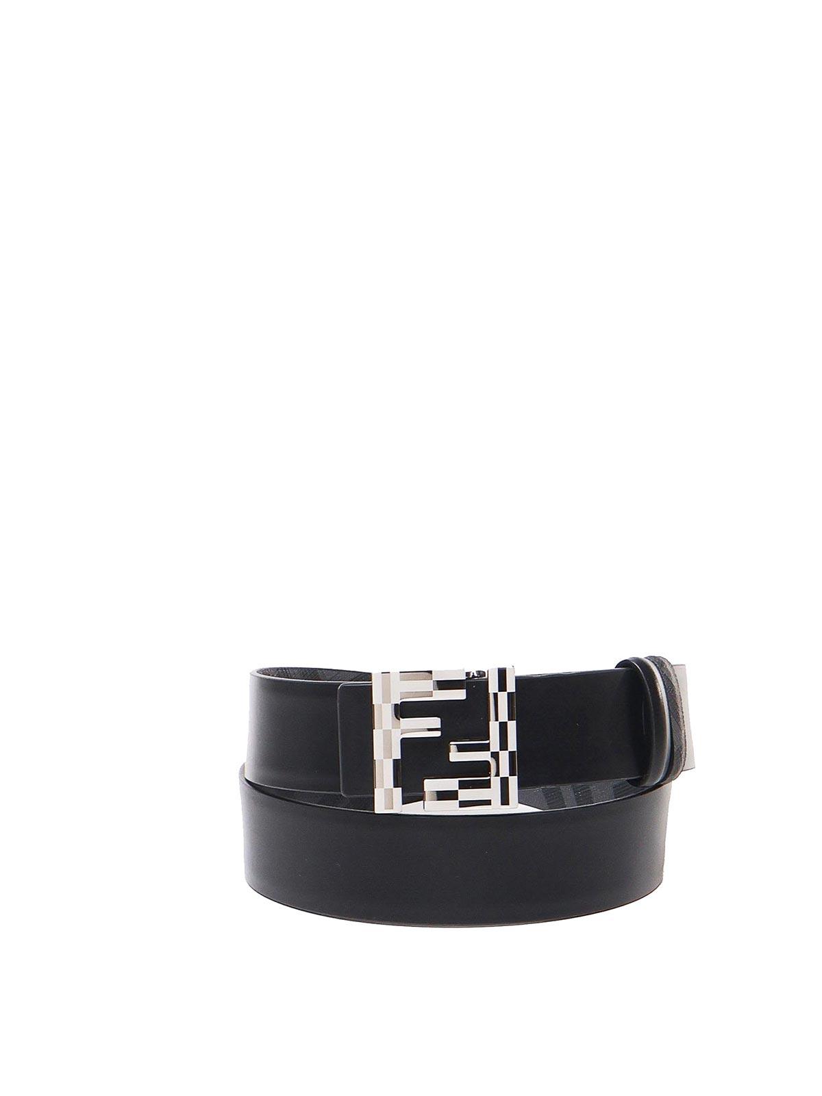 Fendi Reversible Belt Ff in White for Men | Lyst