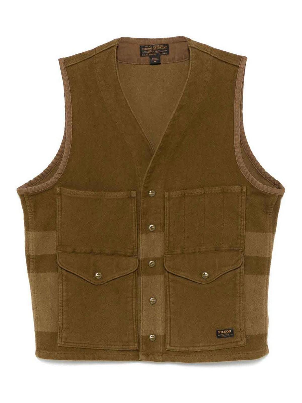 Filson Cotton Vest in Green for Men | Lyst