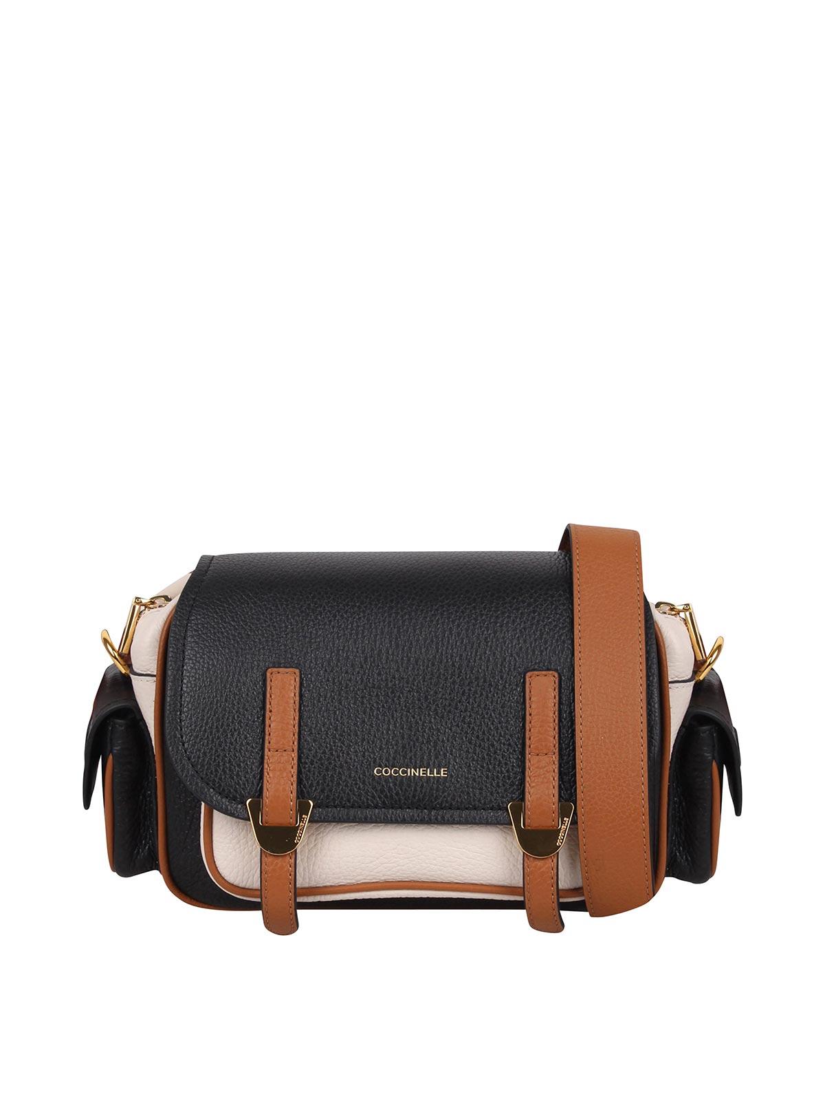 Coccinelle Small Tricolor Campus Bag in Black | Lyst