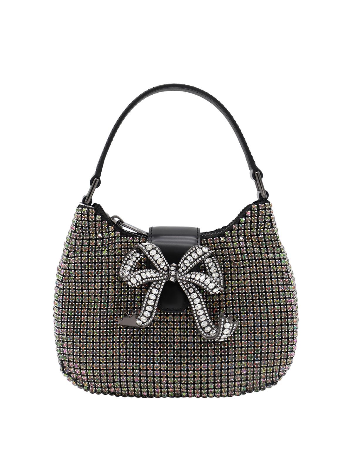 Self-Portrait Tone Leather Top Handle Bag in Black | Lyst